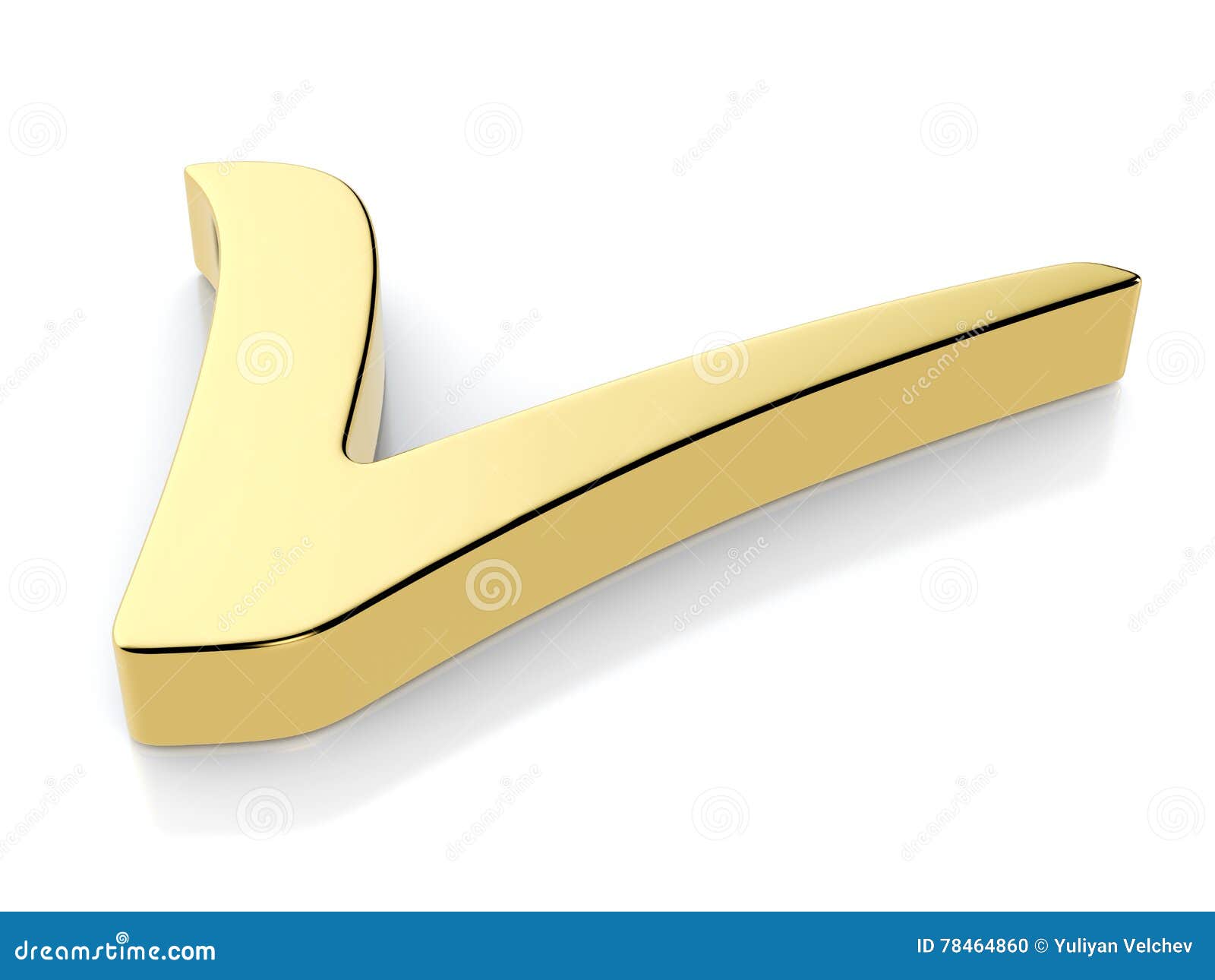 The Golden Check Mark Stock Photo | CartoonDealer.com #49770198