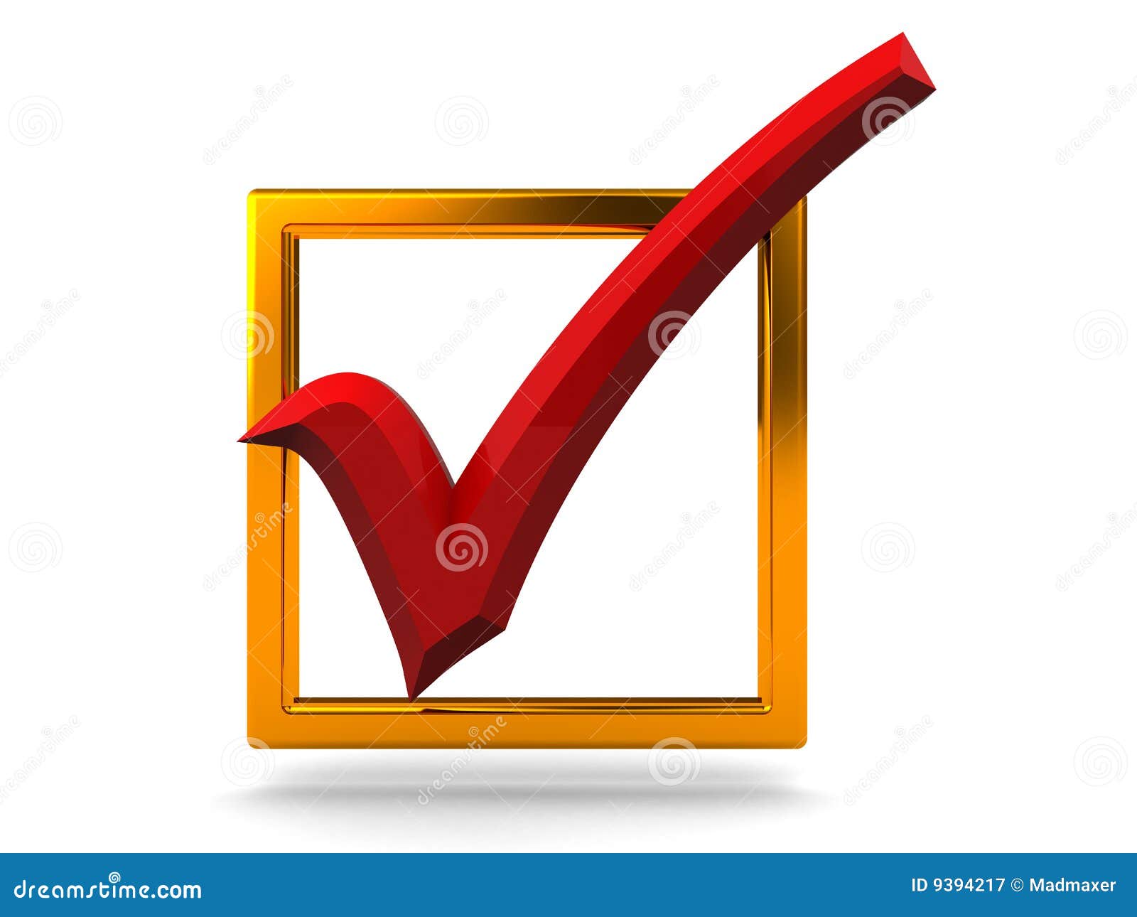 Golden checkbox stock illustration. Illustration of corporate - 9394217