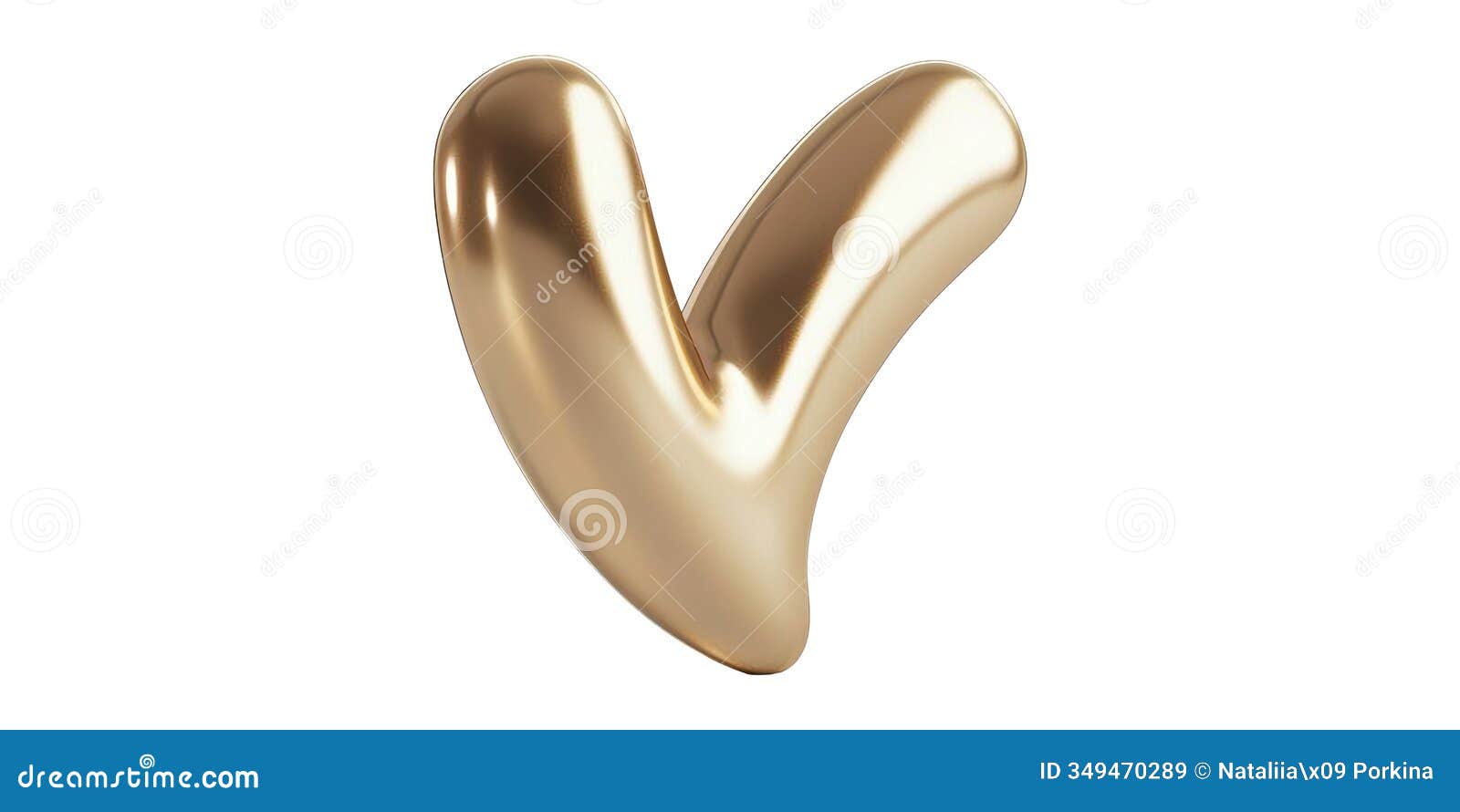 Golden Checkmark Icon with Smooth Design Isolated on Transparent ...