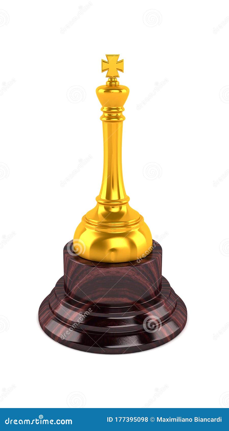 Golden Chess Trophy stock illustration. Illustration of defeat - 177395098