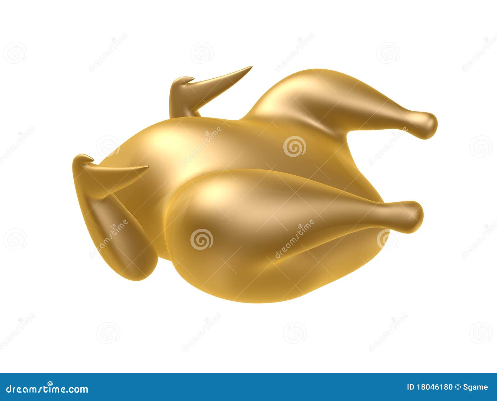 Golden Chicken Stock Photo - Image: 18046180