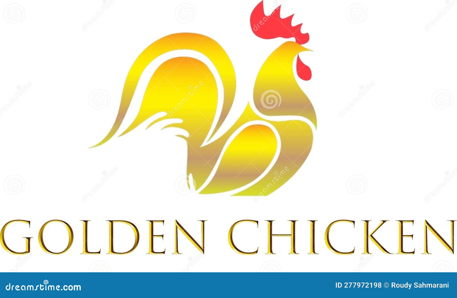 Golden Chicken Logo Vector File Stock Vector - Illustration of eatery ...