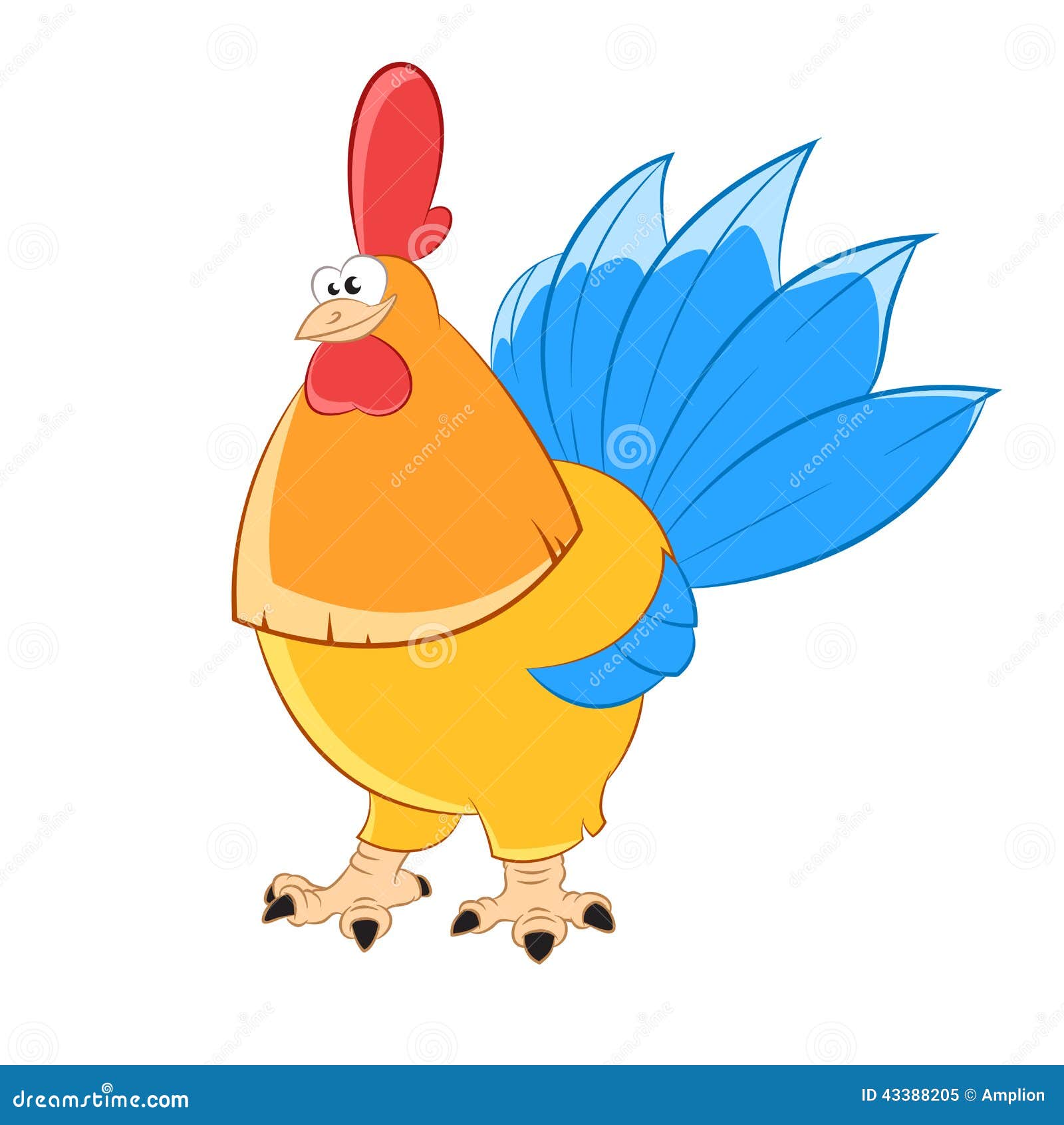 Golden chicken stock vector. Illustration of cockerel - 43388205