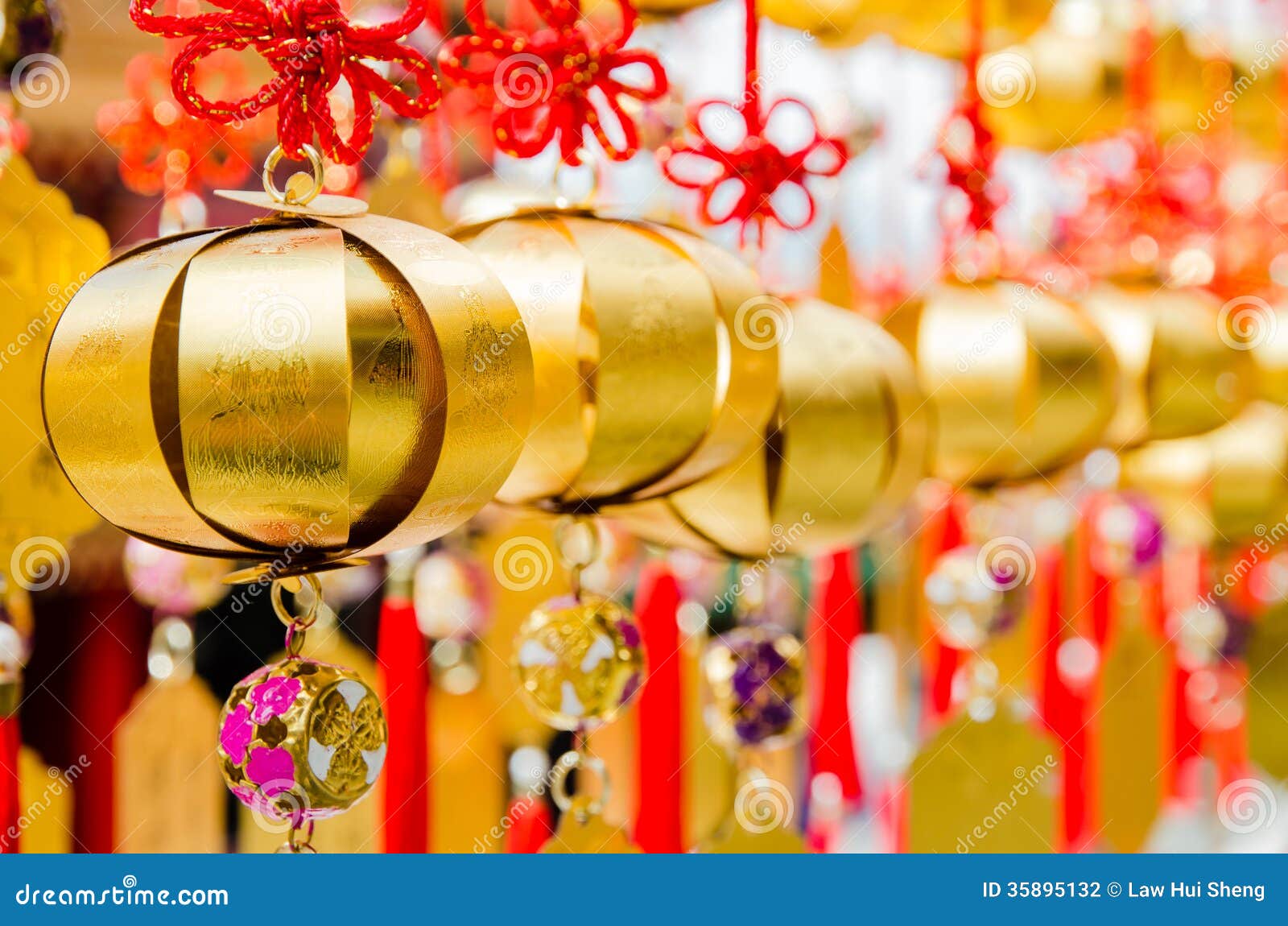 Golden Chinese Lantern stock photo. Image of chinese - 35895132
