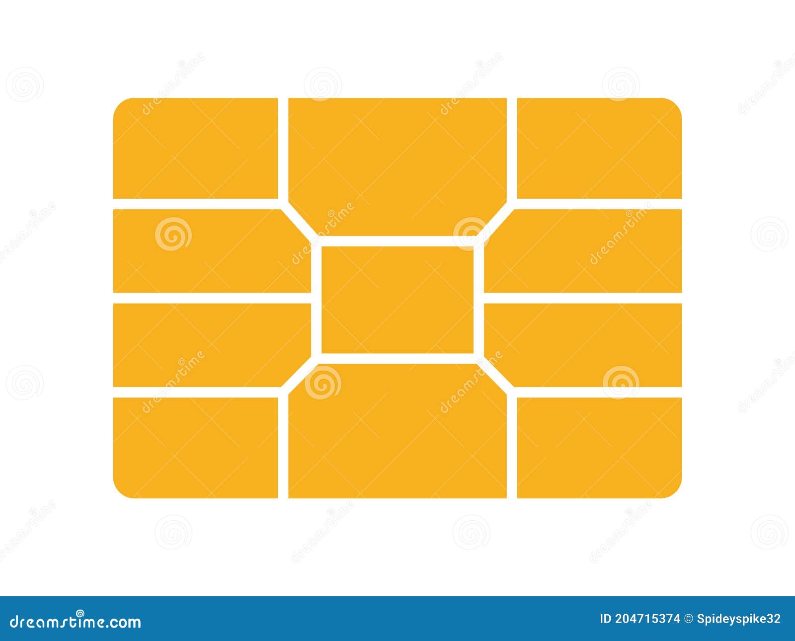 The Golden Chip Card. Isolated Vector Illustration Stock Vector ...