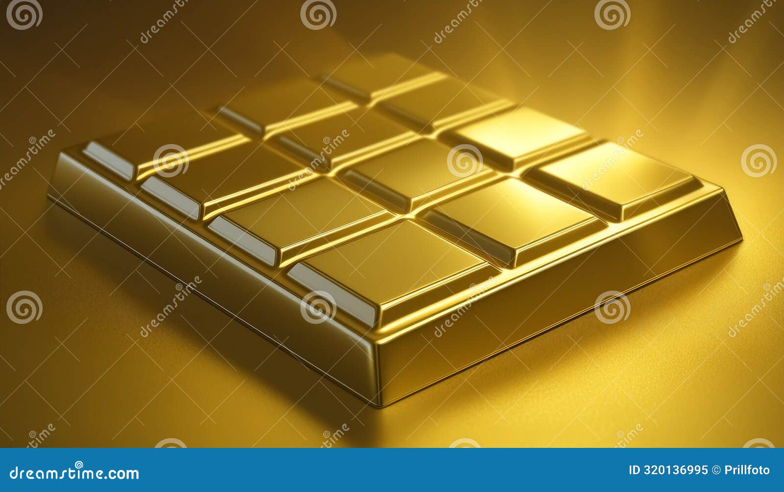 Golden chocolate bar stock illustration. Illustration of festive ...