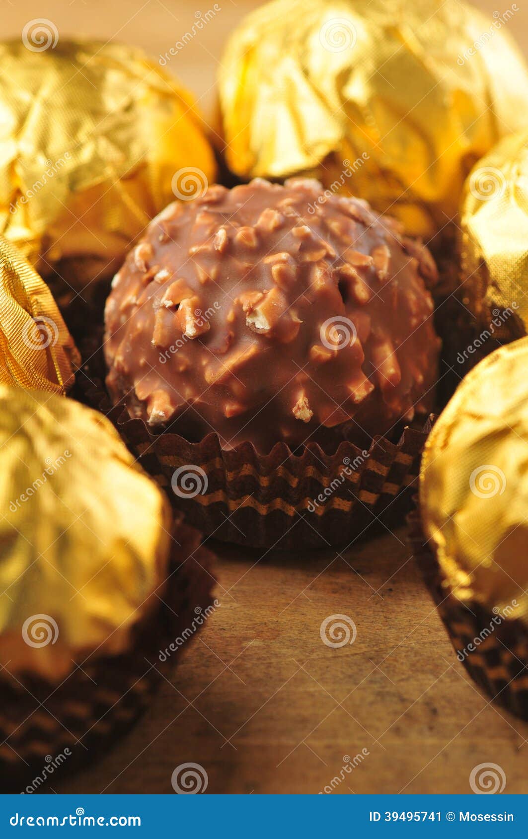 Golden Chocolate stock image. Image of love, paper, golden - 39495741