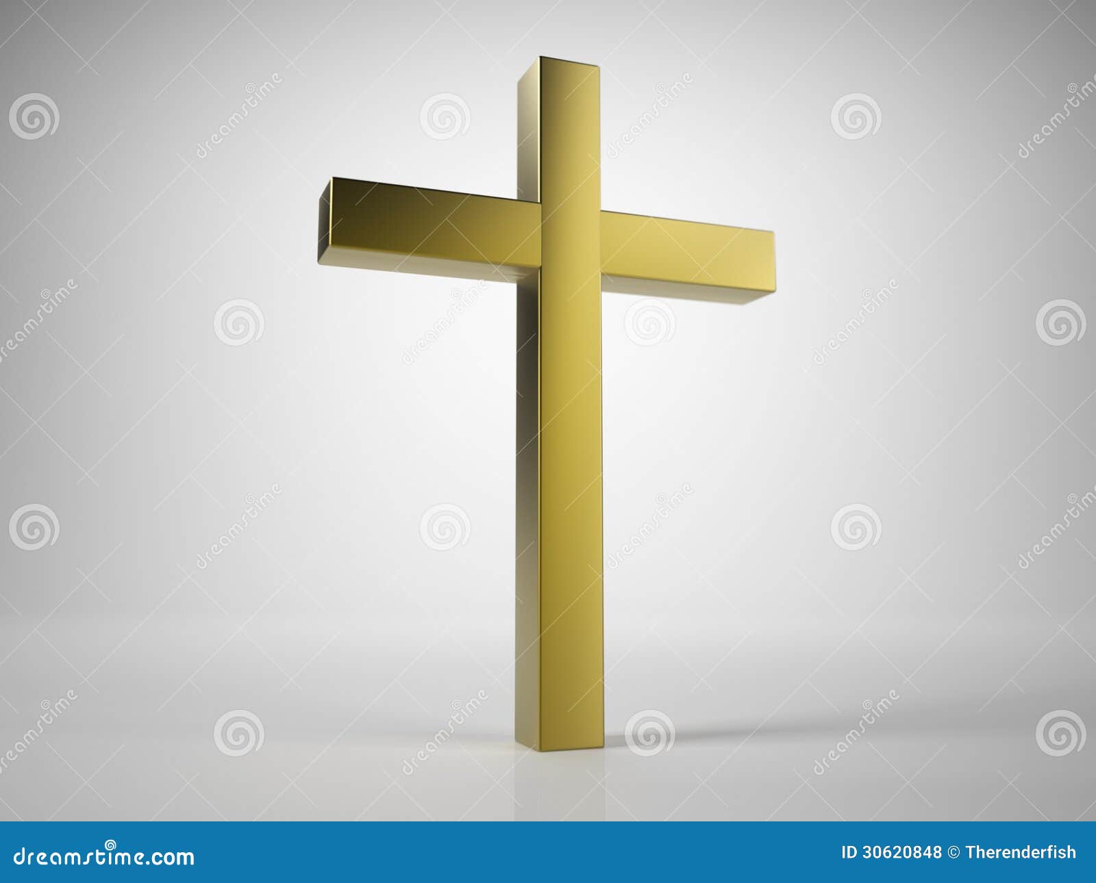 Golden Christian Cross stock illustration. Illustration of expensive ...