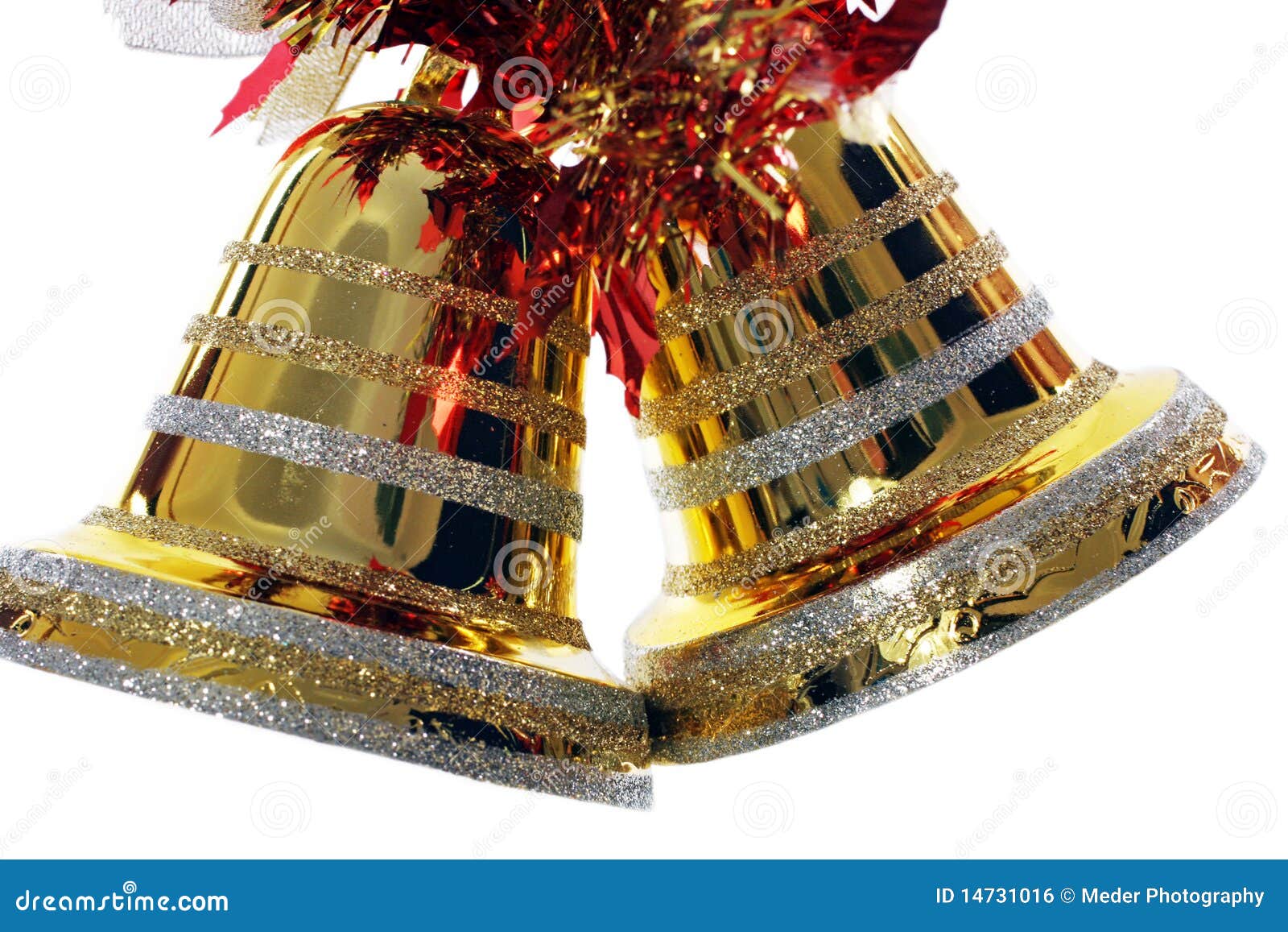 Golden christmas bells stock photo. Image of festive - 14731016