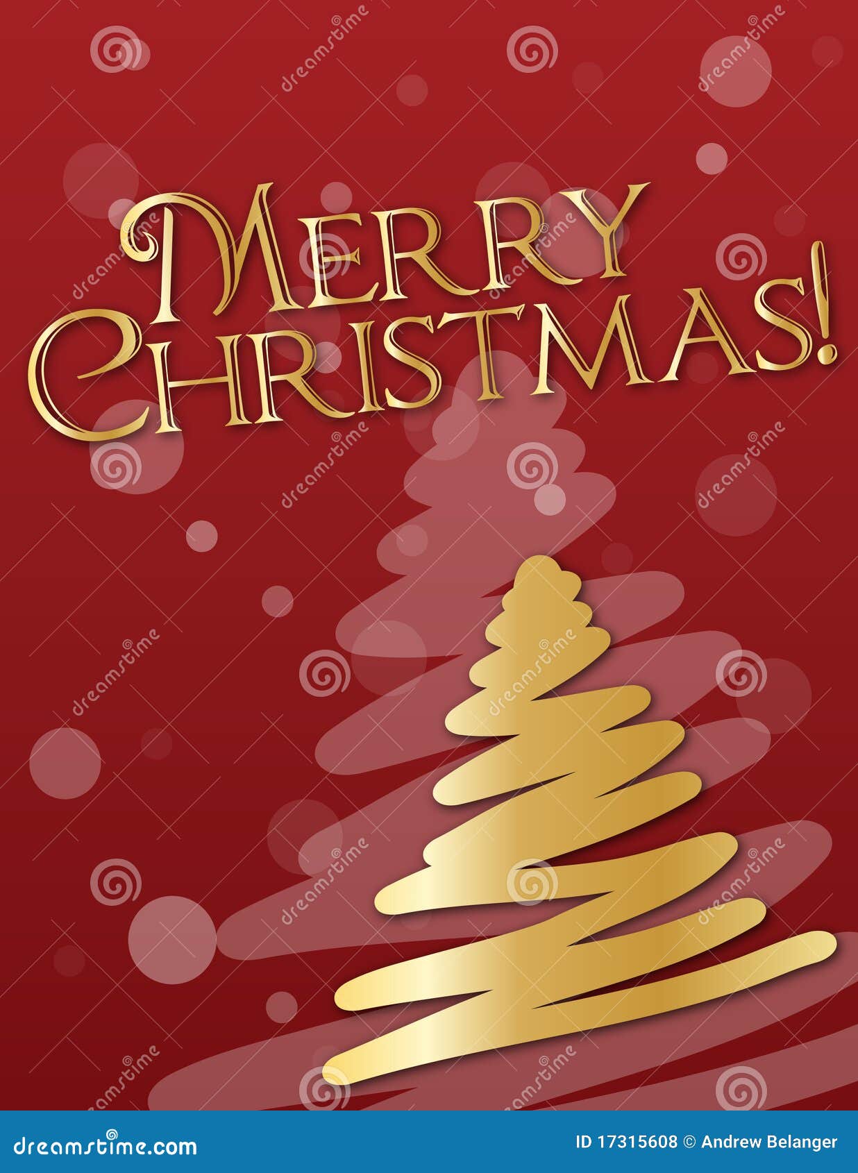 A Golden Christmas Card stock vector. Illustration of card - 17315608