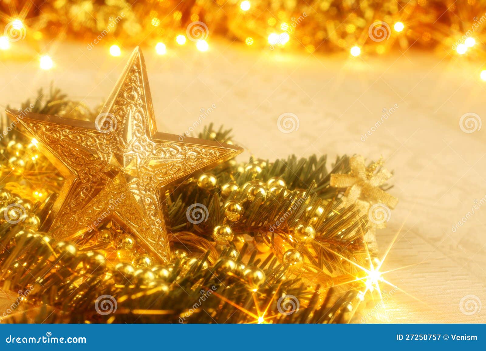 Golden Christmas card stock image. Image of seasonal - 27250757