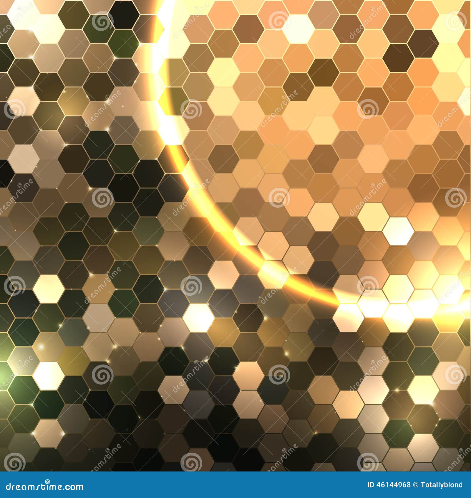 Golden Christmas Geometric Background with Lights Stock Vector - Illustration of digital ...