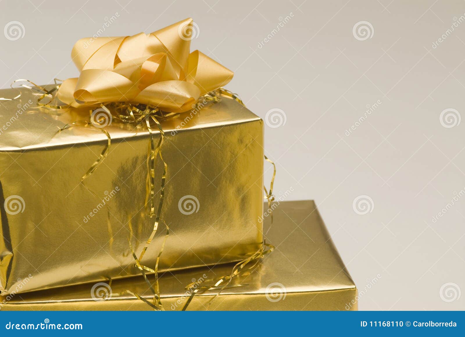 Golden Christmas Gift Boxes Stock Photo - Image of arrangement, still ...