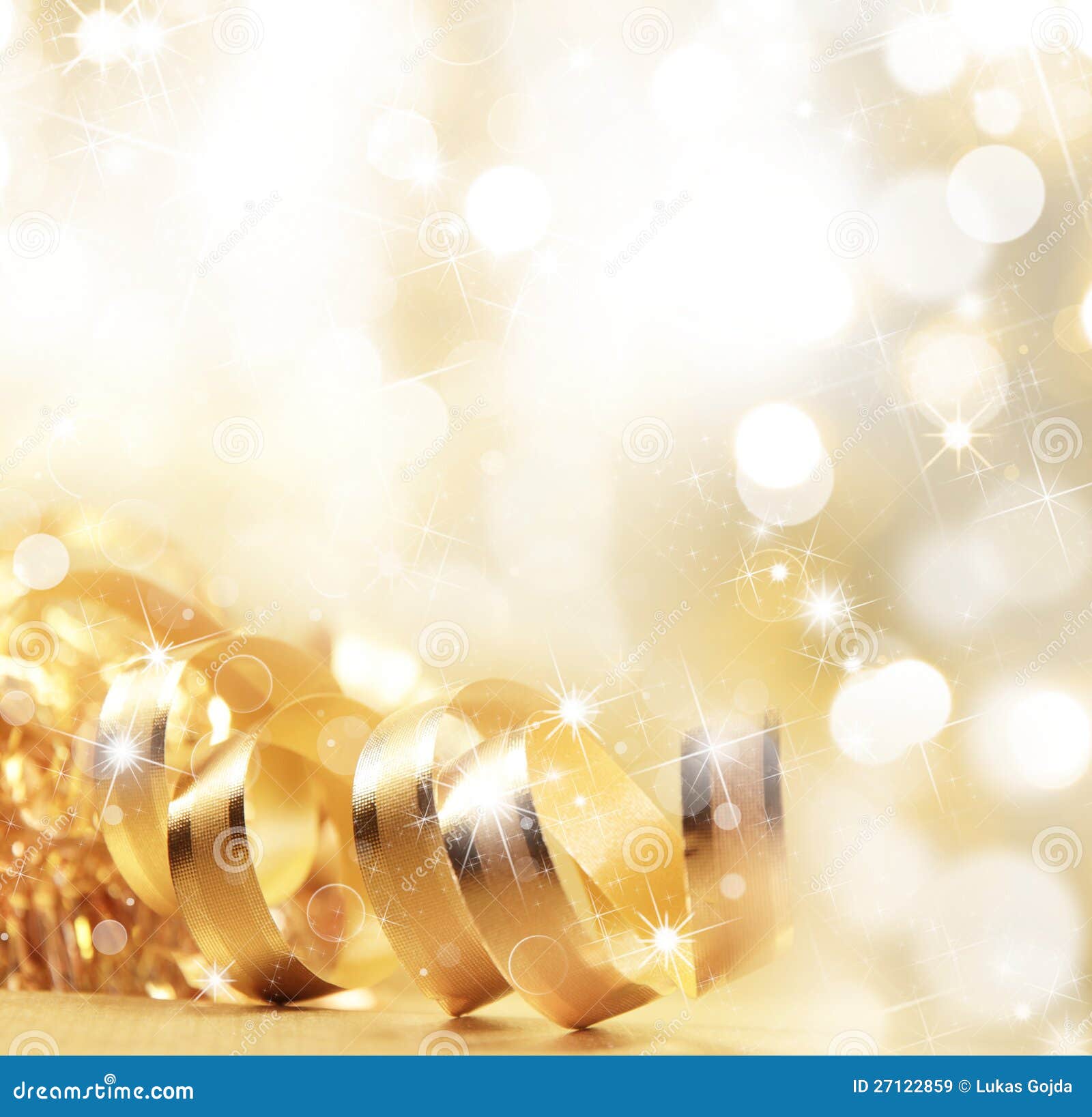 Golden christmas ribbon stock image. Image of special - 27122859