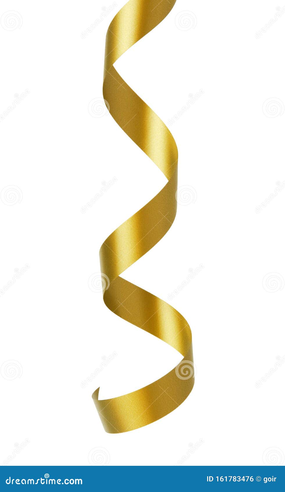 Golden Christmas Ribbon Isolated on White Stock Photo - Image of golden ...