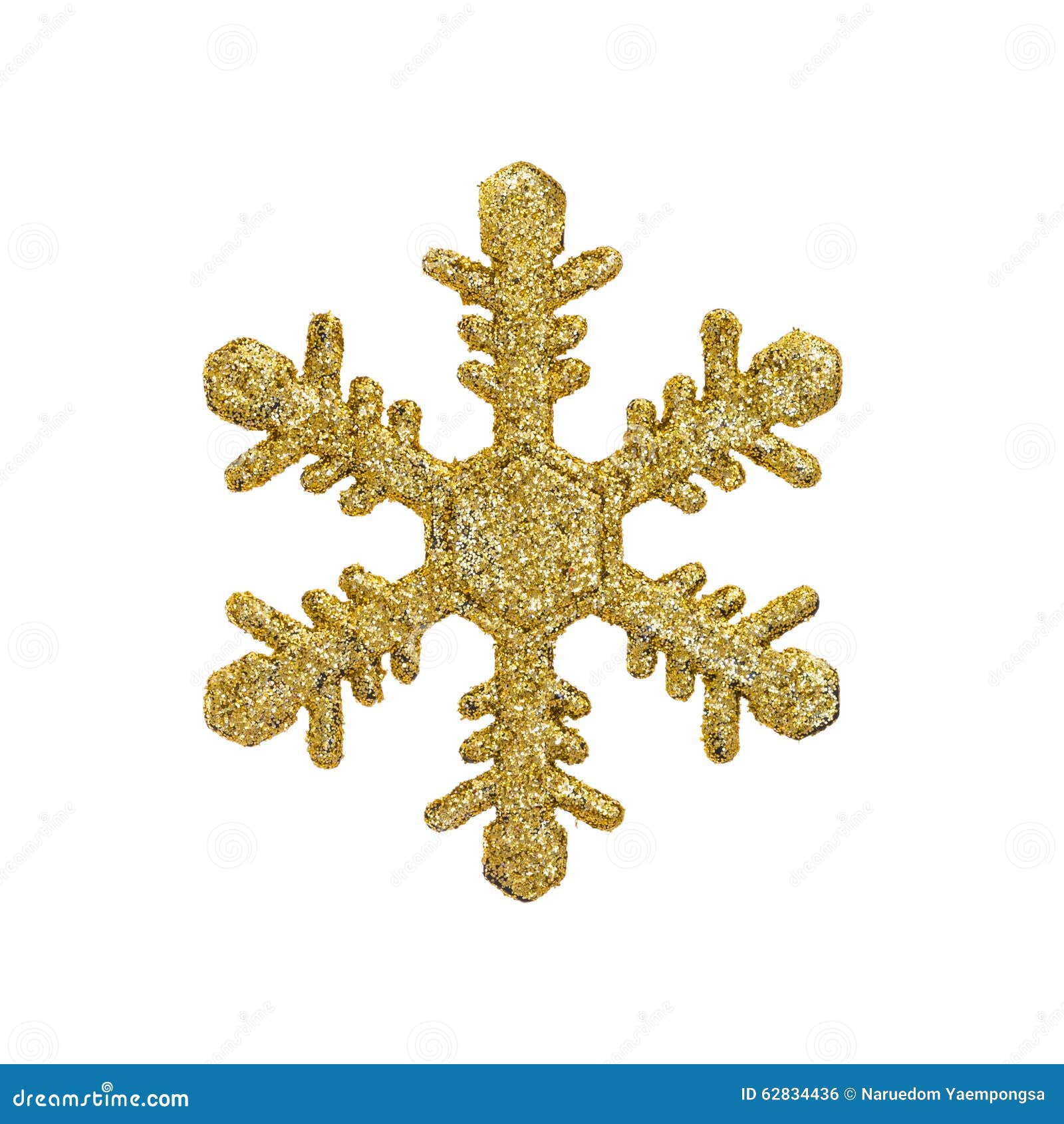 Golden Christmas Snow Flake Stock Photo - Image of hang, snow: 62834436