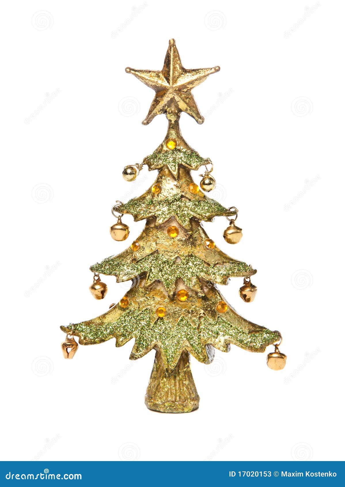 Golden christmas-tree stock image. Image of glowing, xmas - 17020153