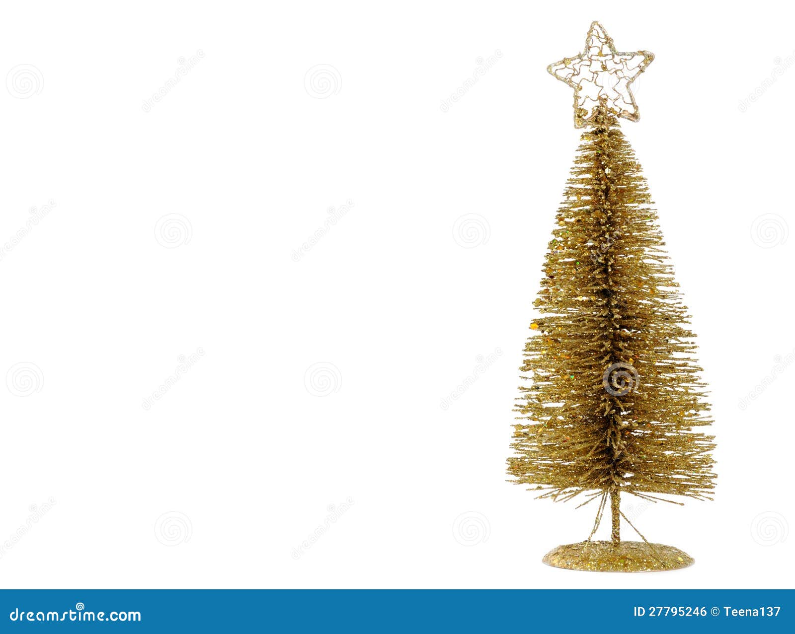 Golden Christmas tree stock photo. Image of xmas, winter - 27795246