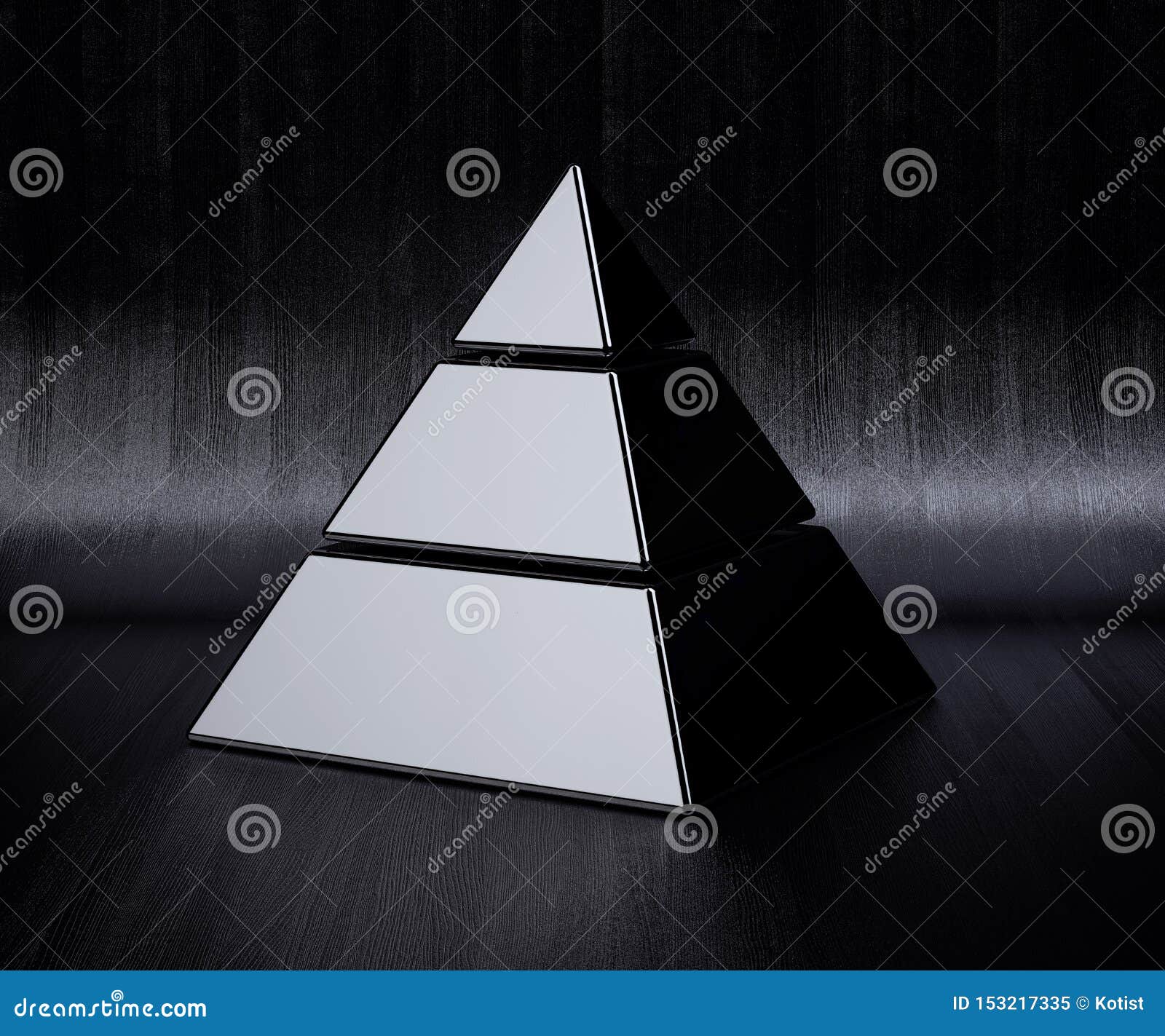 Golden Chrome Pyramid Isolated Stock Illustration - Illustration of ...