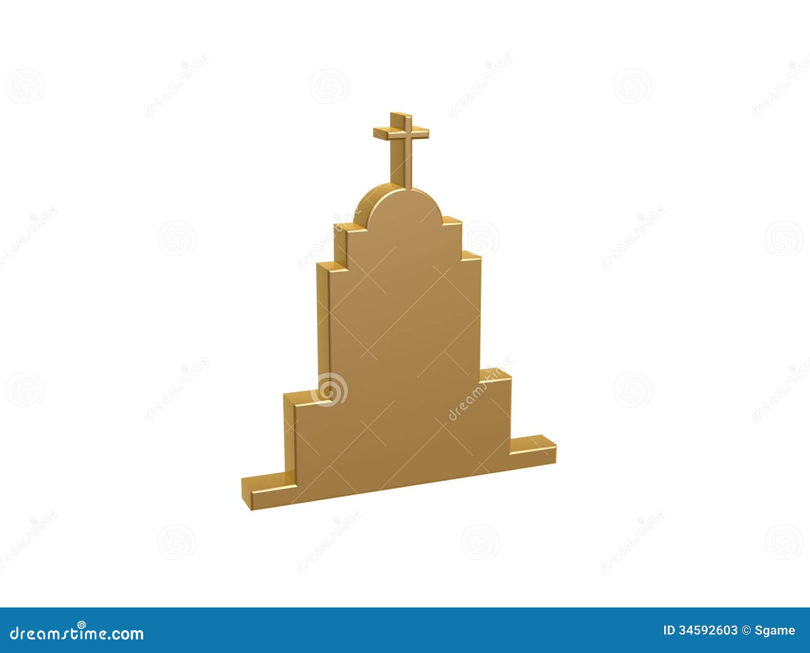 Golden church stock illustration. Illustration of isolated - 34592603
