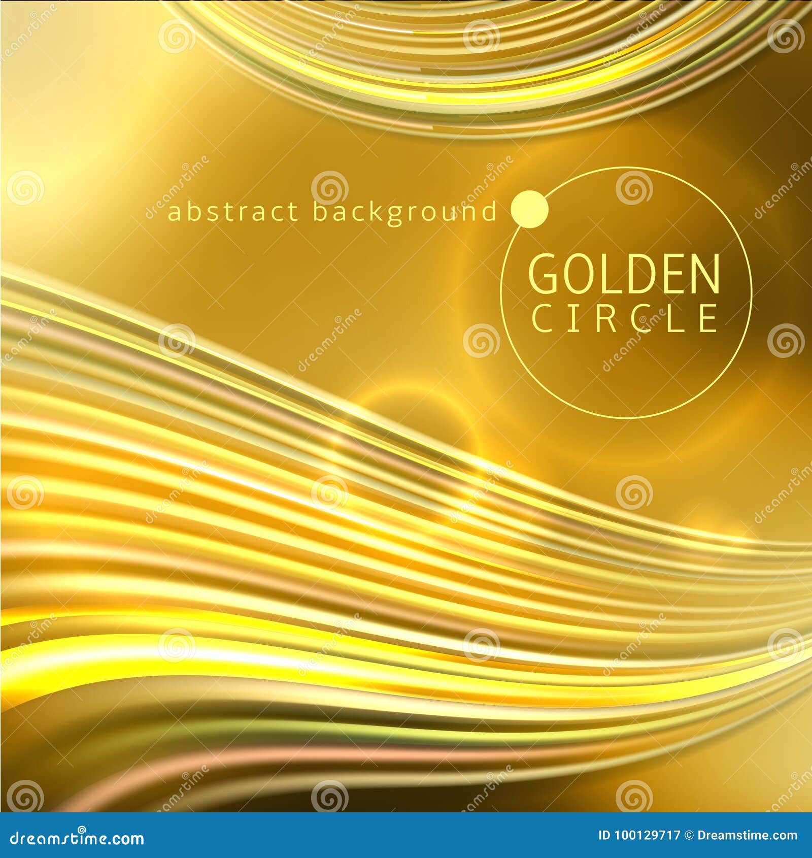 Golden Circle Abstract Background Stock Vector - Illustration of ...