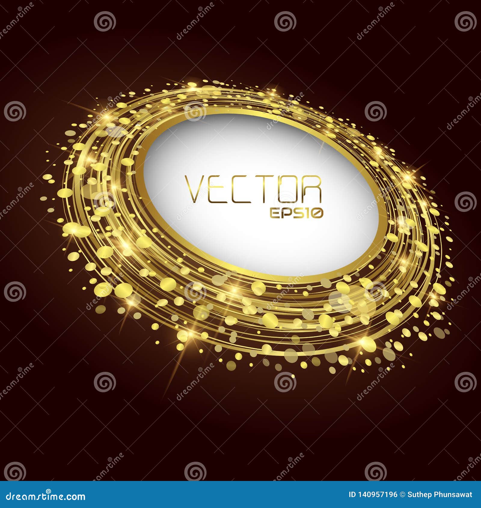 Golden Circle Background Vector Abstract Background Stock Photo - Image ...