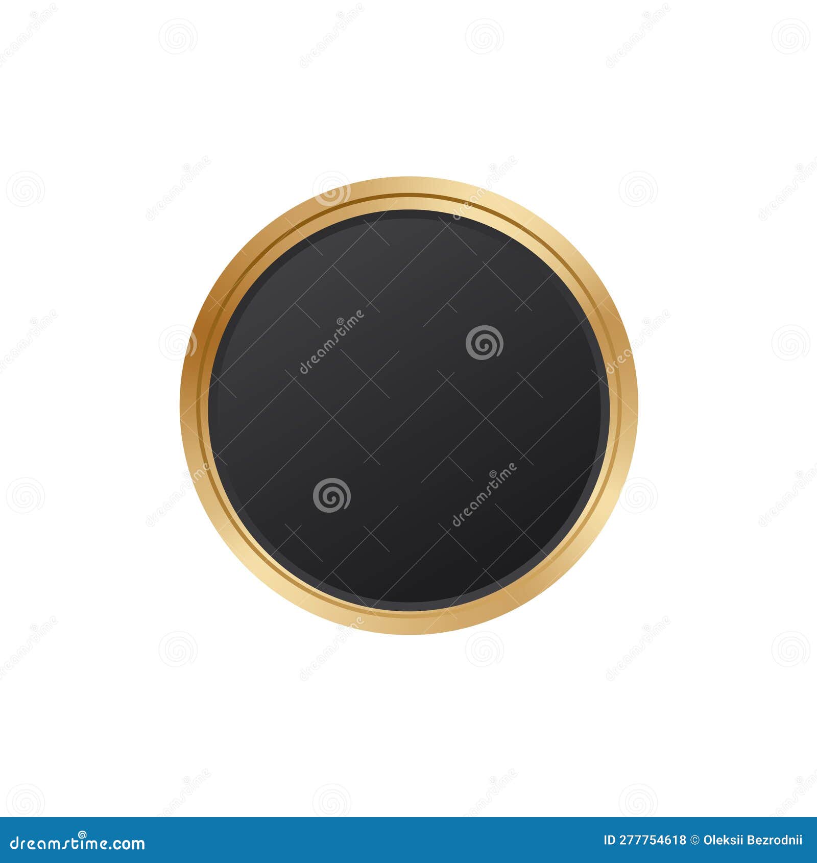 Golden Circle Disk Plate Vector Stock Vector - Illustration of simple ...