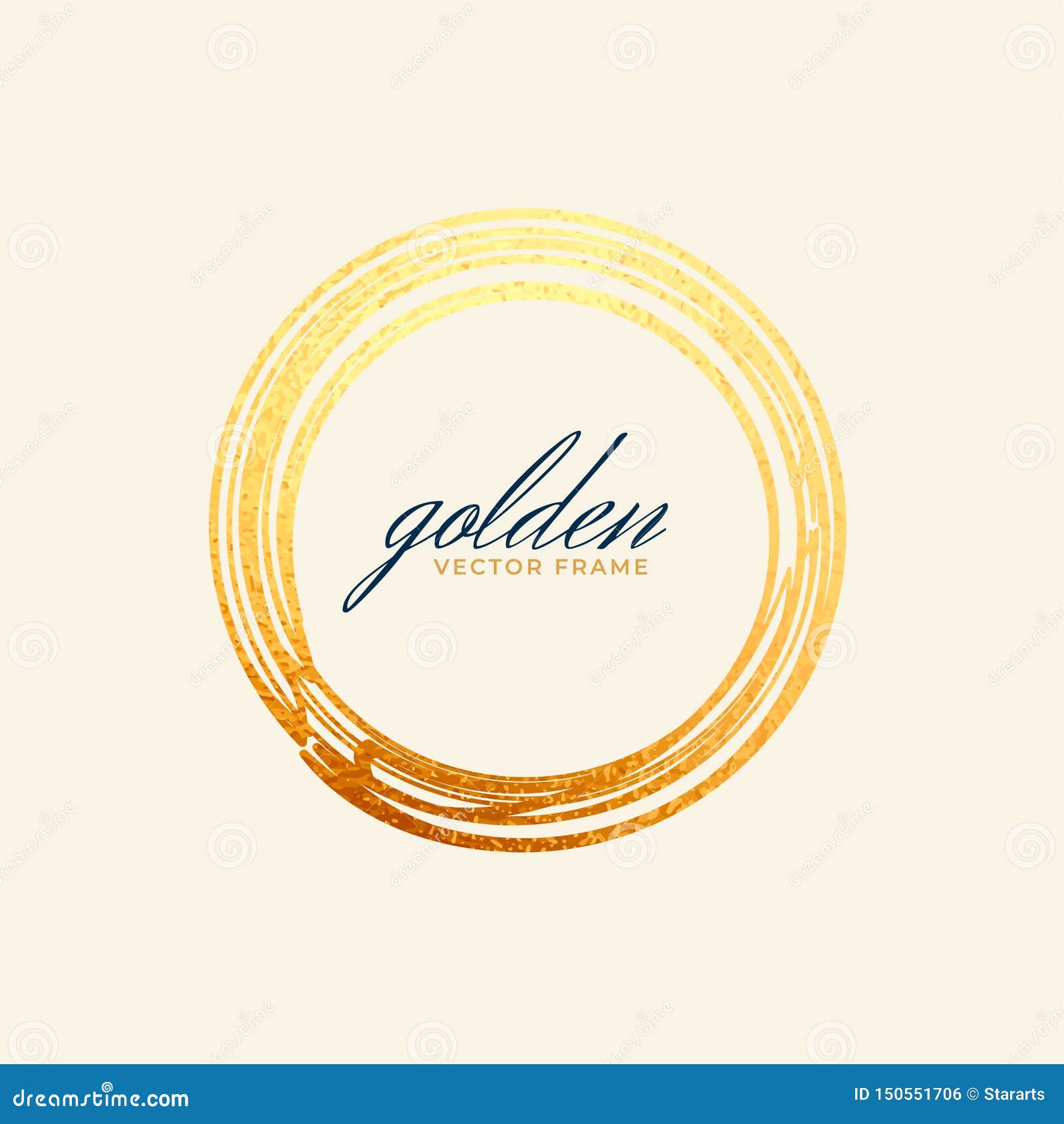 Golden Circle Frame Design Banner Stock Vector - Illustration of ...