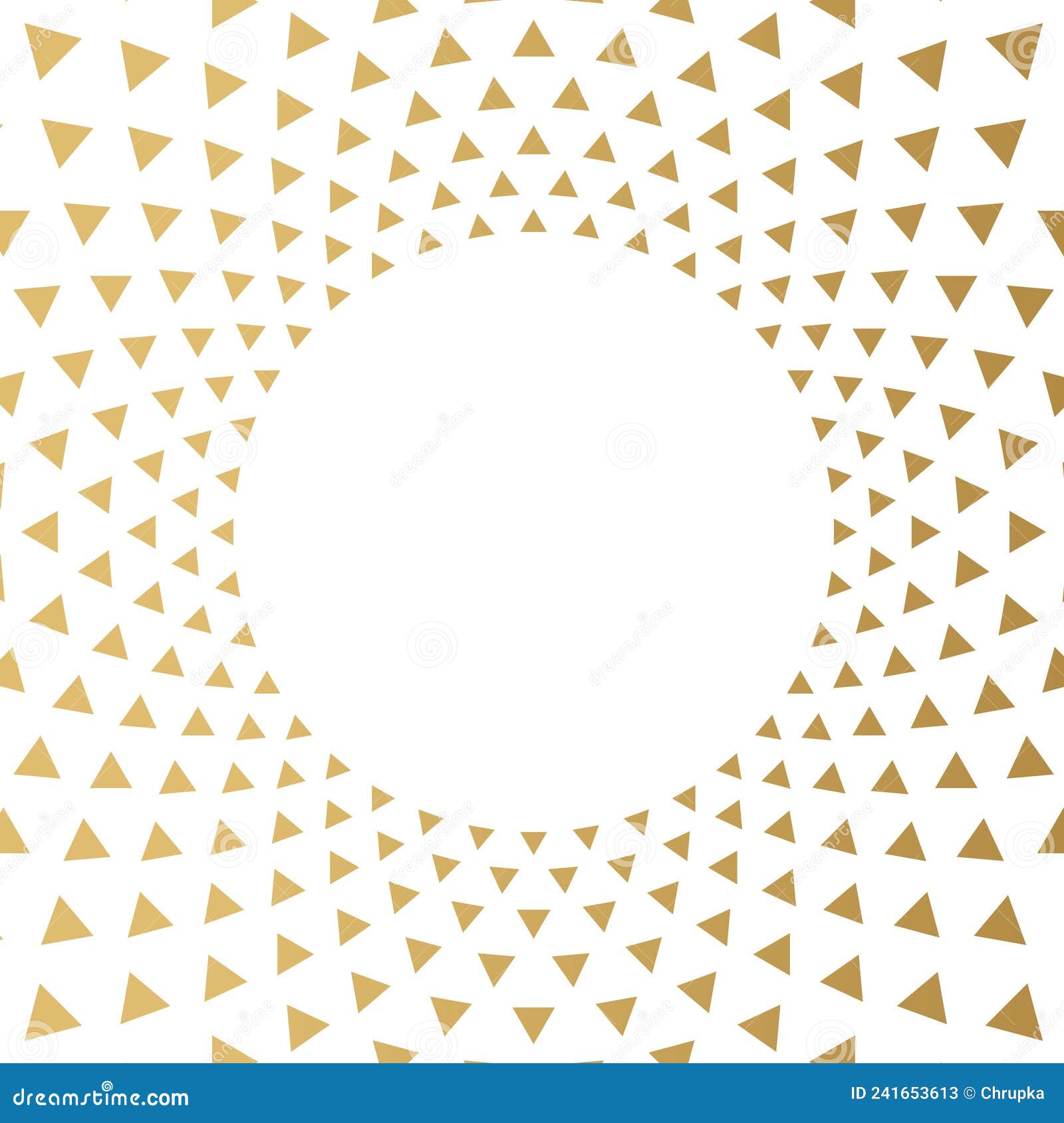 Golden Circle Frame Made of Triangles Stock Vector - Illustration of ...