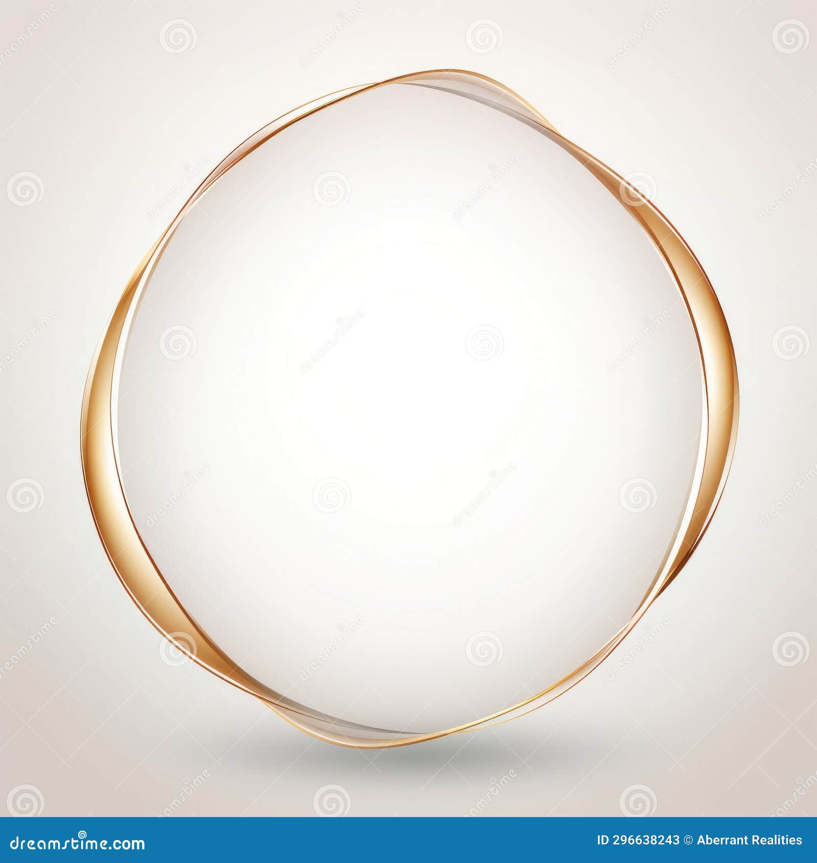 Golden Circle Frame on a White Background Stock Illustration ...