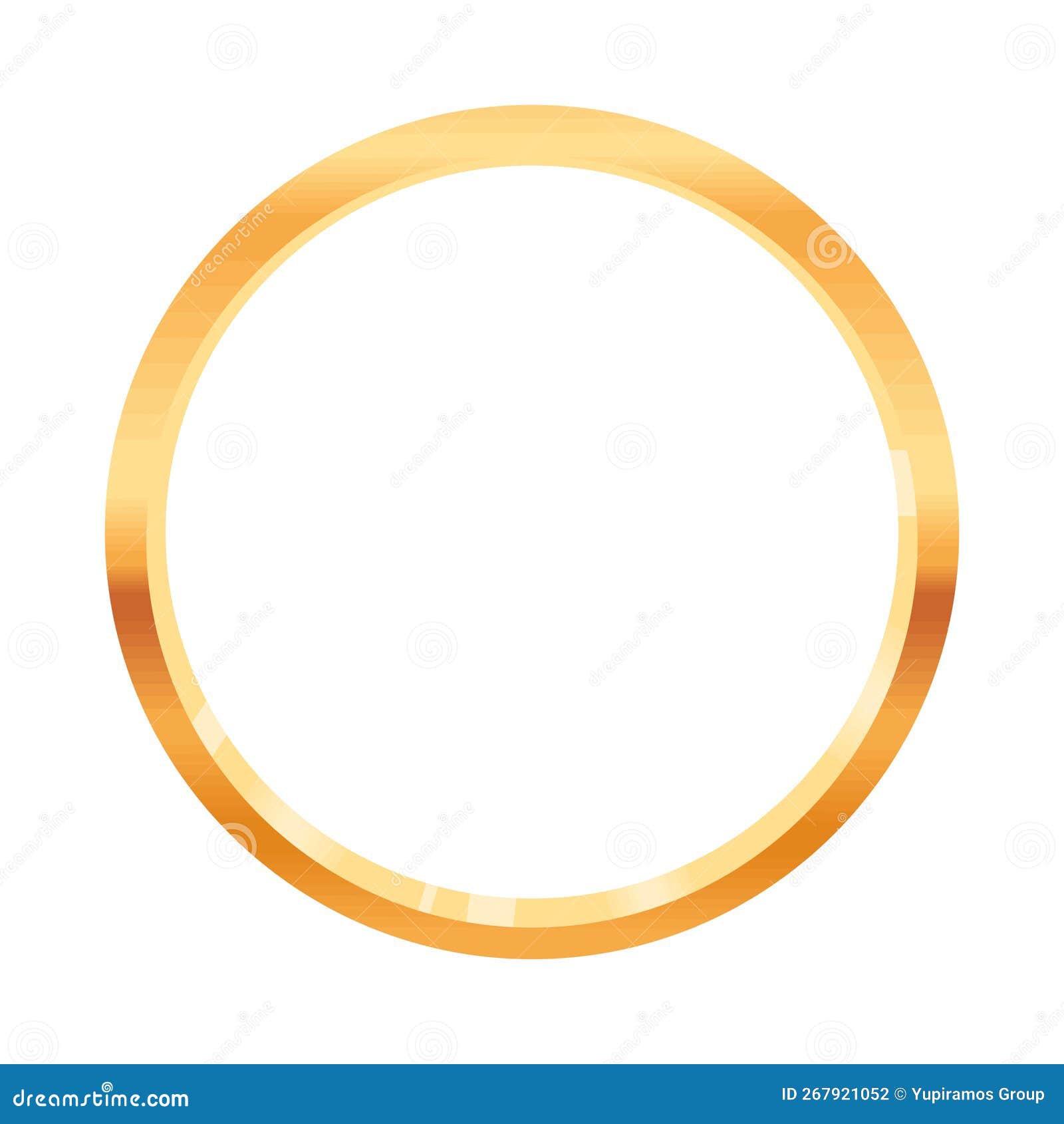 Golden circle icon stock vector. Illustration of vector - 267921052