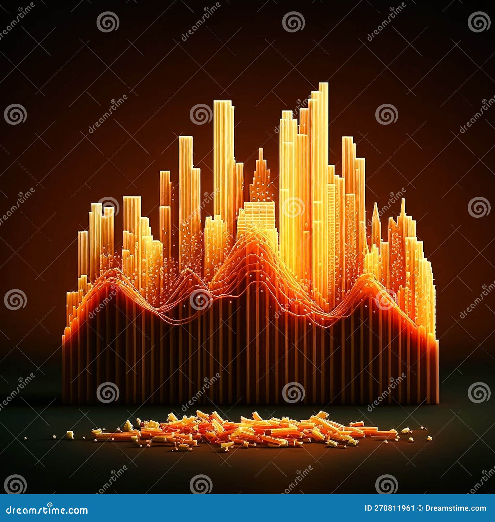 A golden city landmark stock illustration. Illustration of font - 270811961