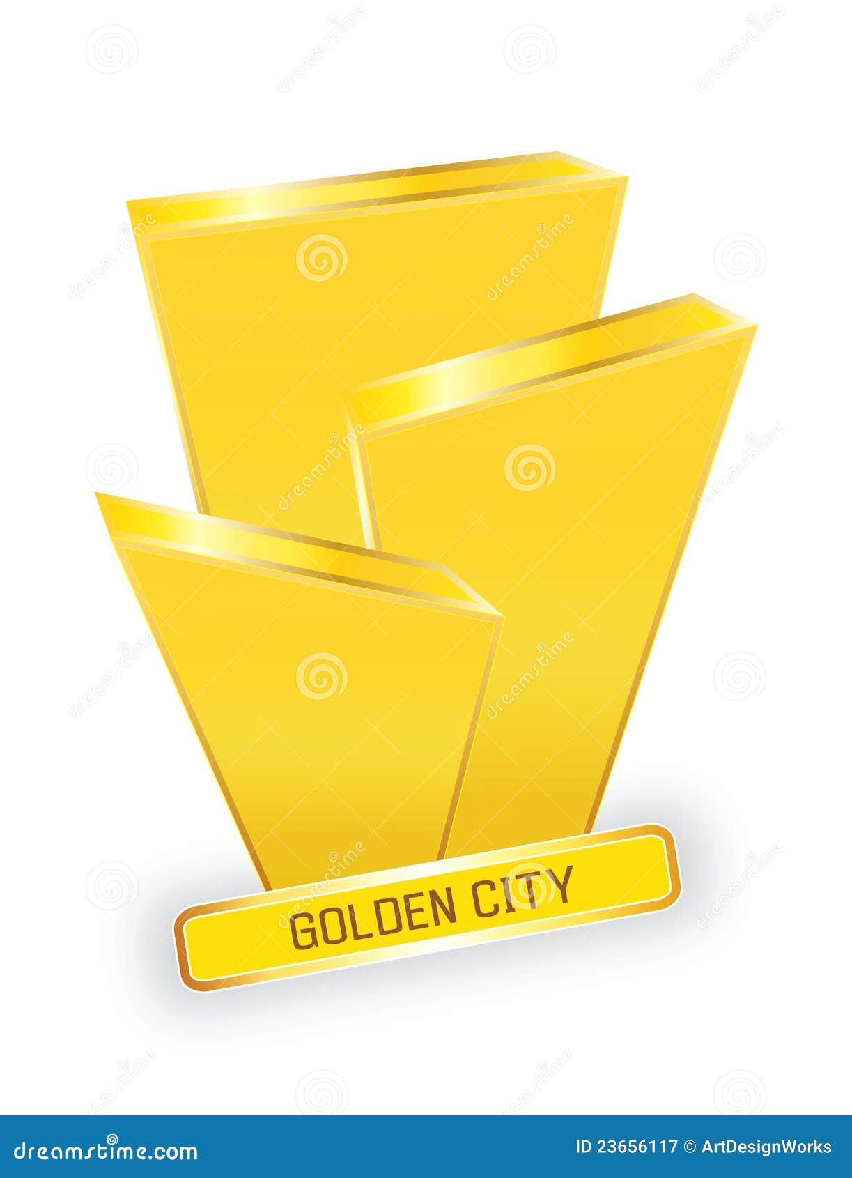 Golden city logo design stock vector. Illustration of gold - 23656117