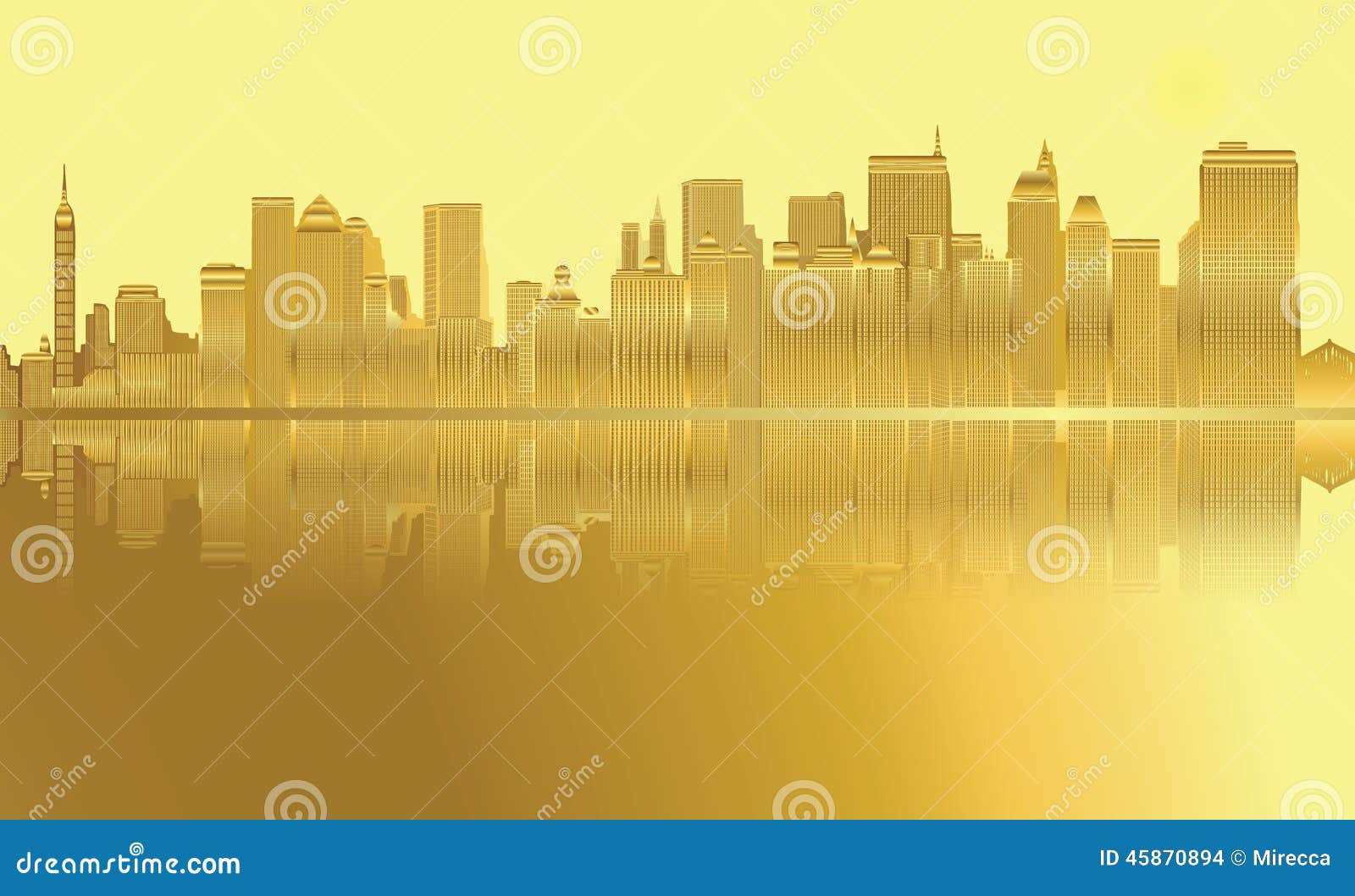 Golden City Logo Design Cartoon Vector | CartoonDealer.com #23656117