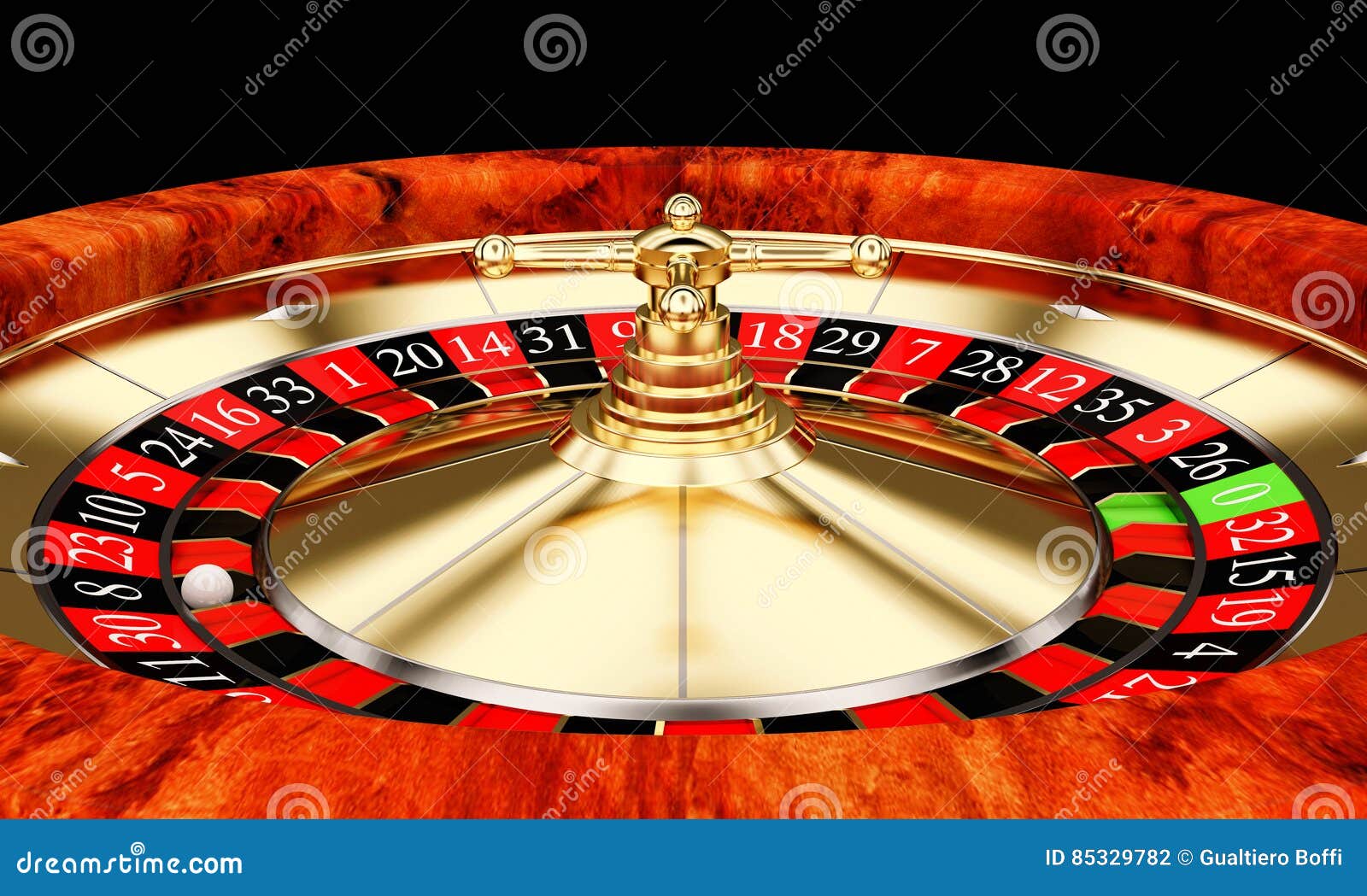 Golden classic roulette stock illustration. Illustration of casino ...