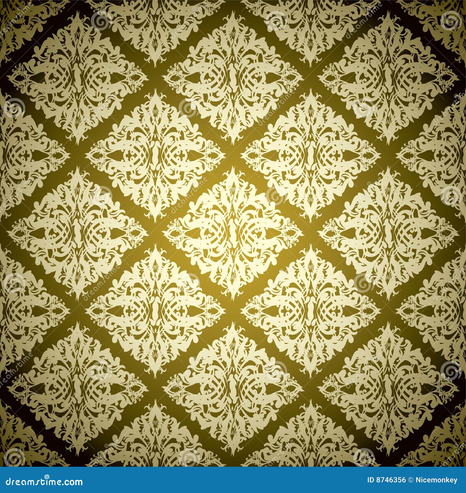 Golden classy repeat stock vector. Illustration of decorative - 8746356