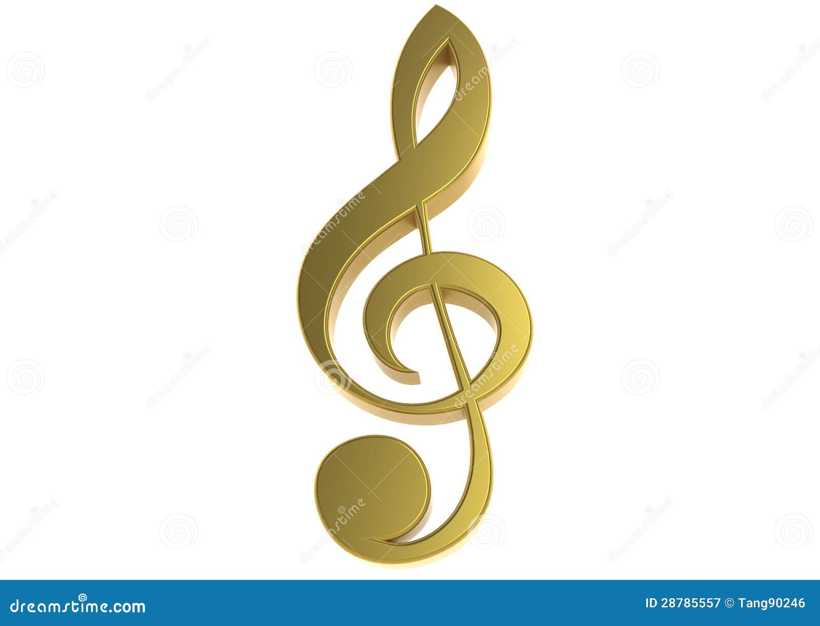 Golden clef stock illustration. Illustration of symbol - 28785557