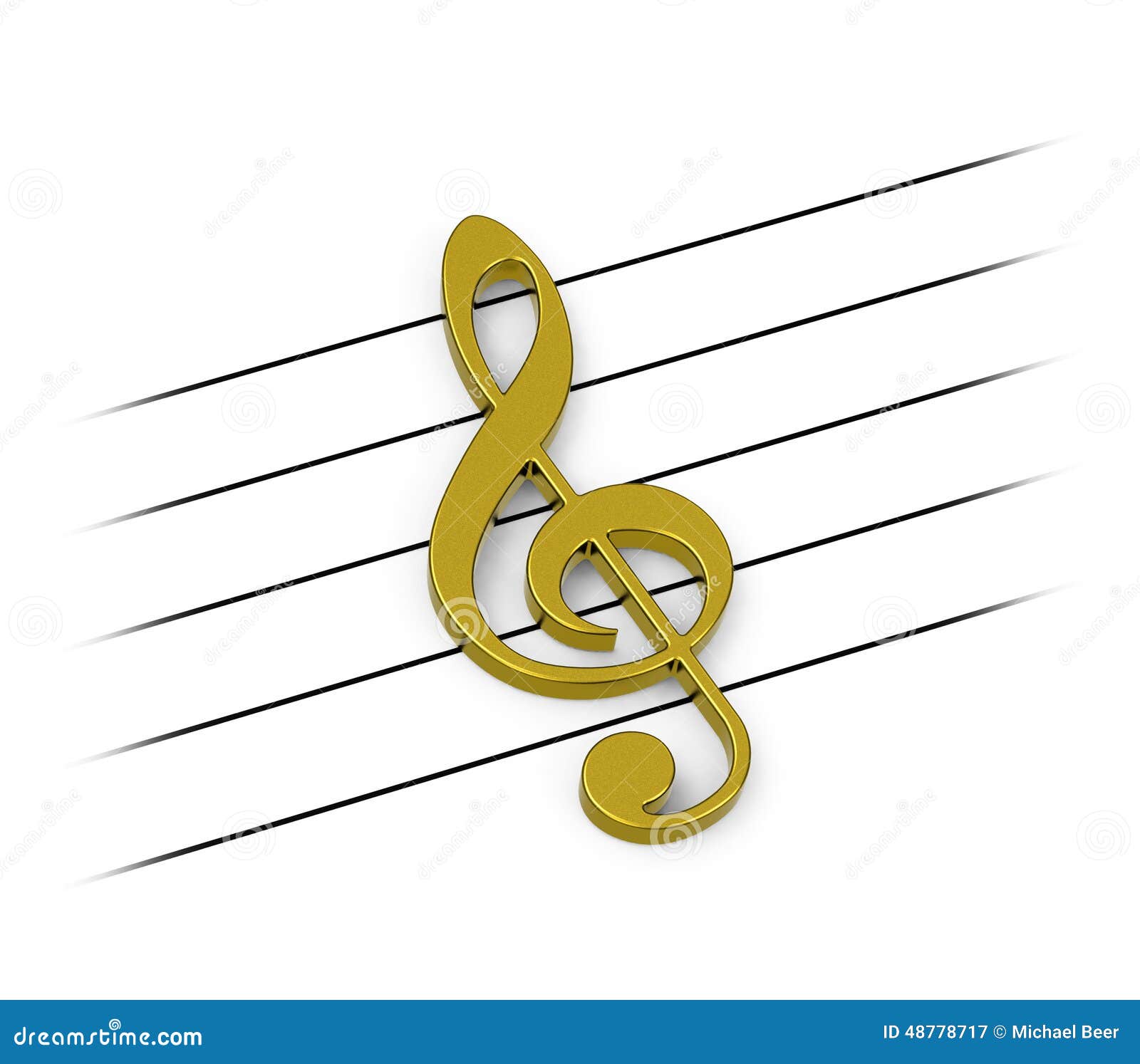 The golden clef stock illustration. Illustration of artistic - 48778717
