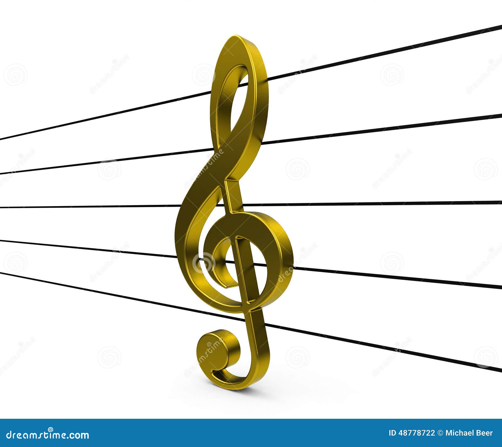 The golden clef stock illustration. Illustration of clef - 48778722