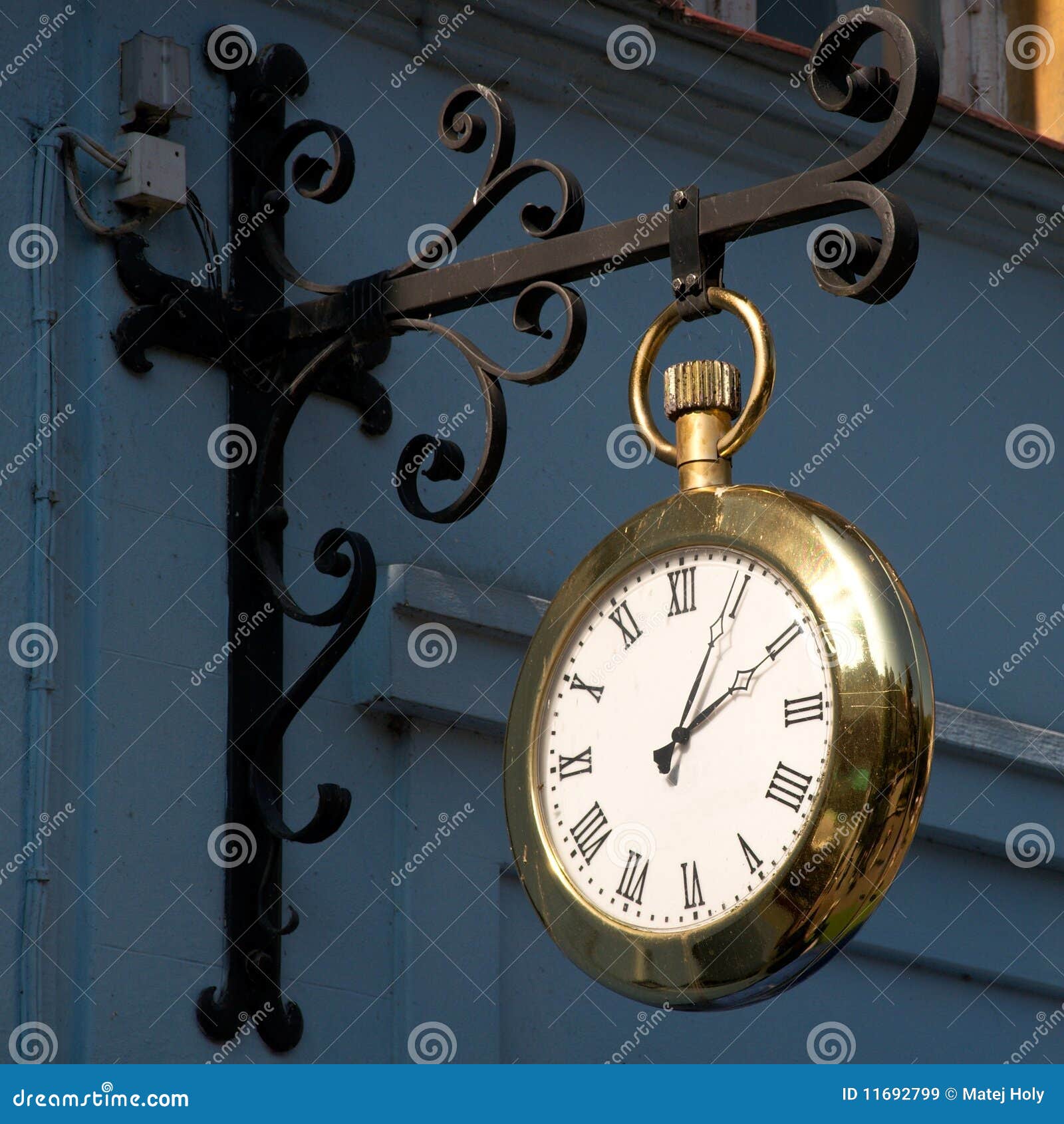 Old Golden Clock Stock Image | CartoonDealer.com #1633861