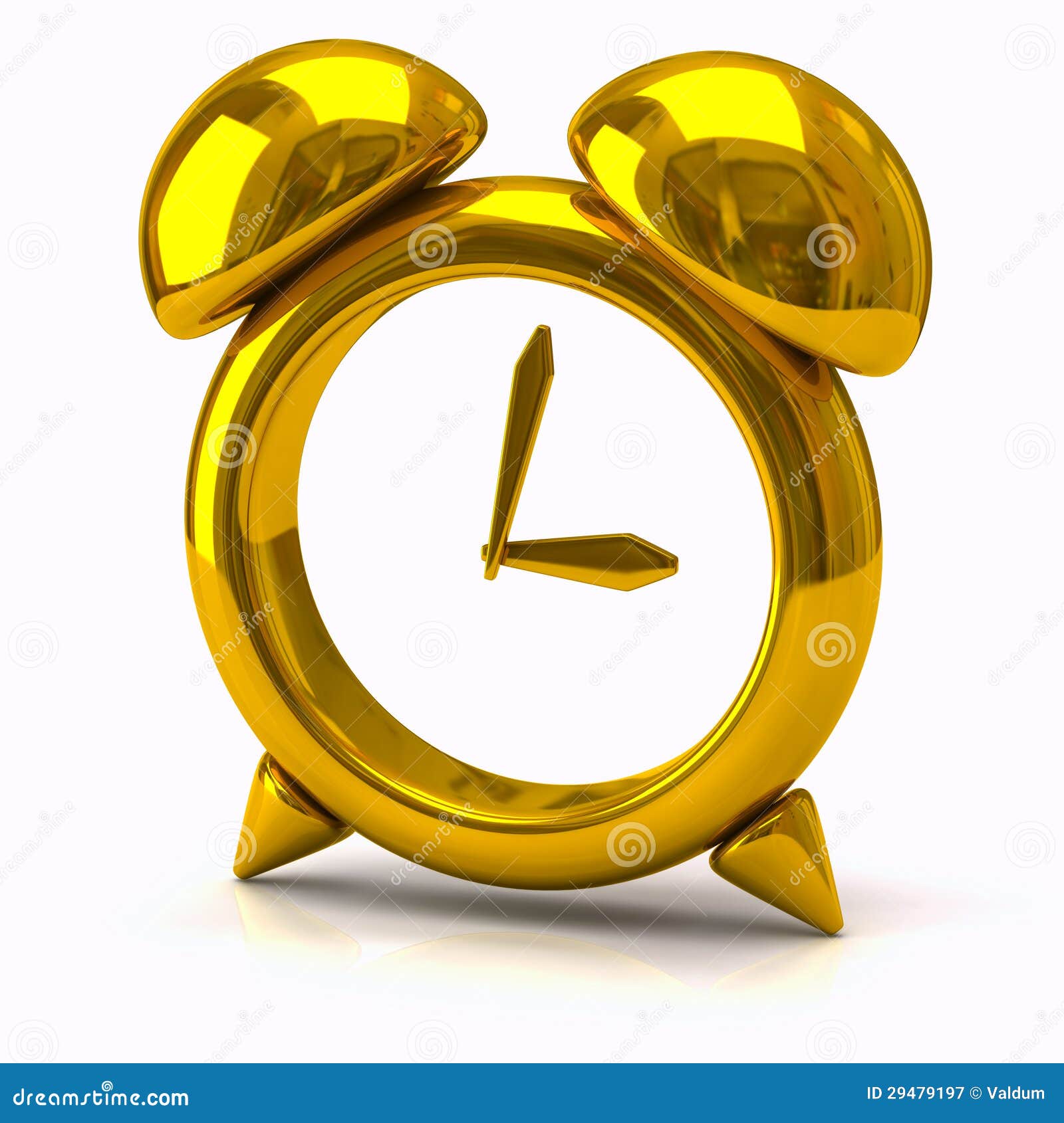 Golden clock stock illustration. Illustration of icon - 29479197