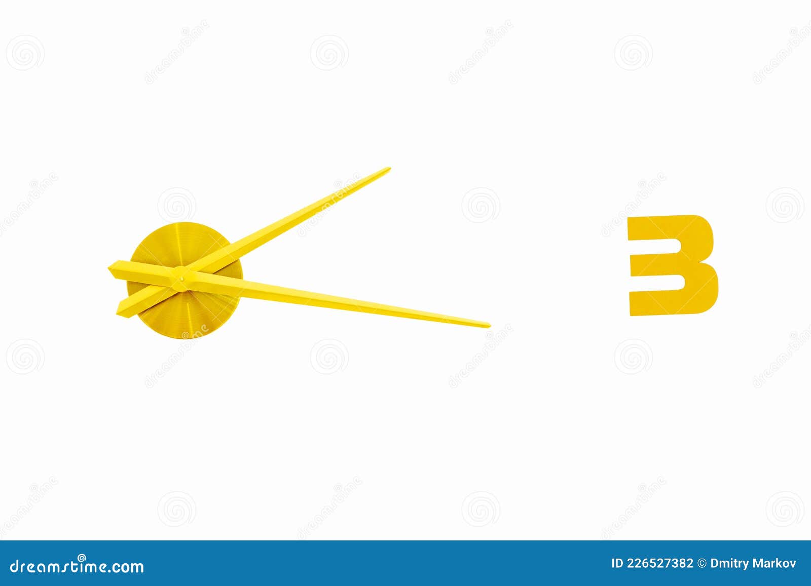 Golden Clock Hands on a White Background Stock Photo - Image of ...