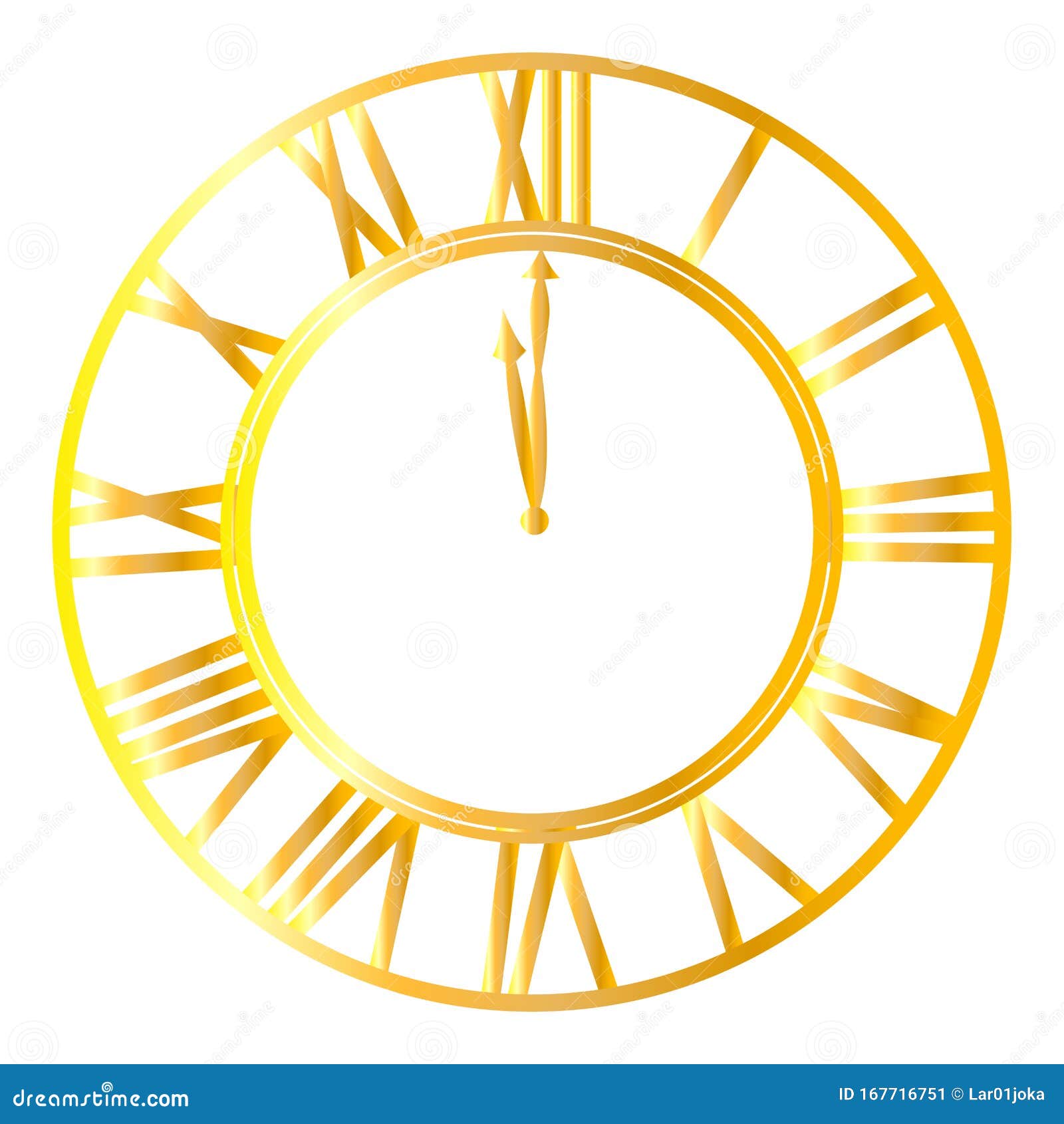 Golden clock icon stock vector. Illustration of vintage - 167716751