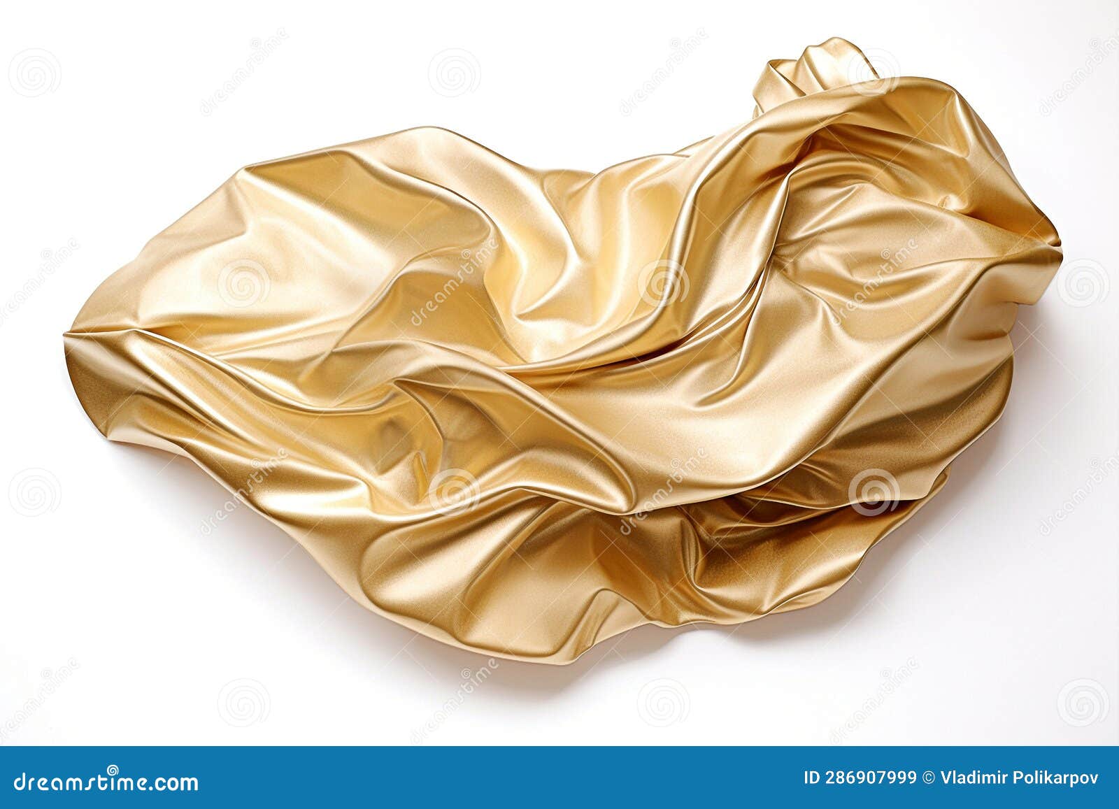 Golden Cloth Isolated on White Background Stock Illustration ...