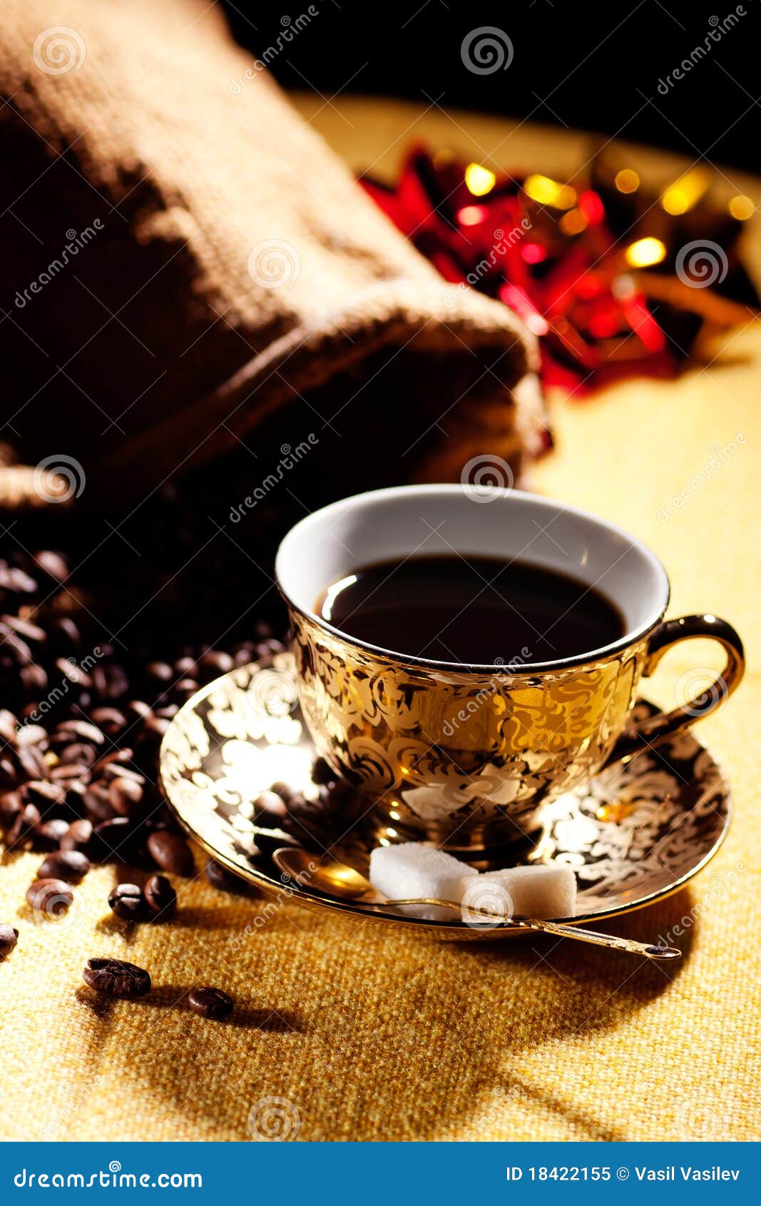 Golden coffee stock image. Image of simple, ceramics - 18422155
