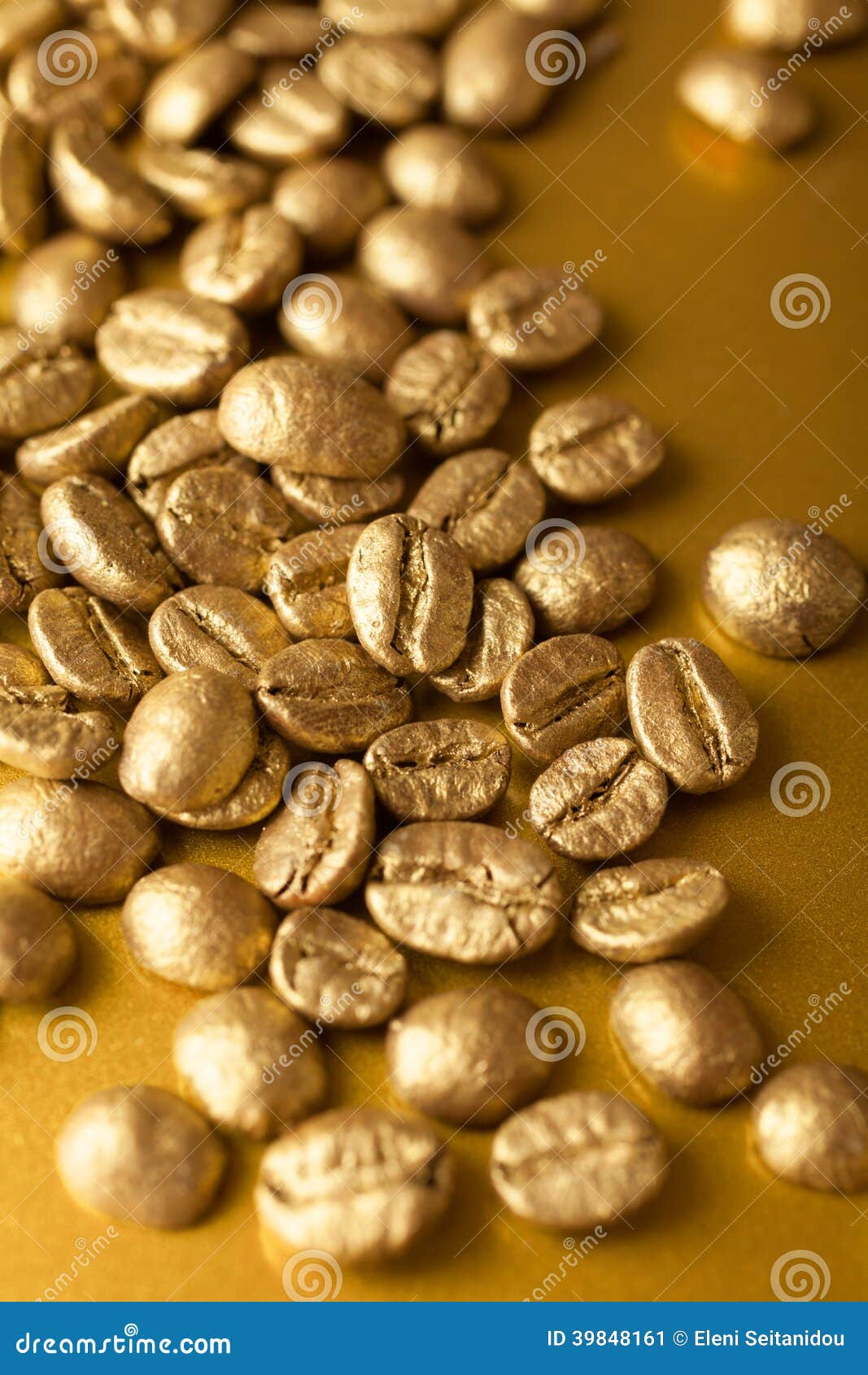 Golden coffee beans stock image. Image of drink, ingredient - 39848161