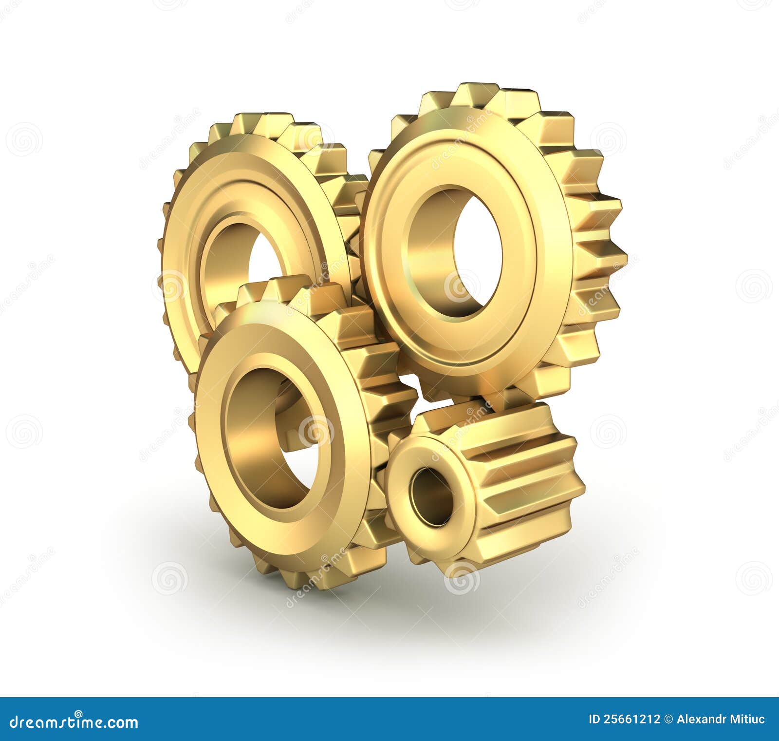 Golden cog gears stock illustration. Illustration of gear - 25661212