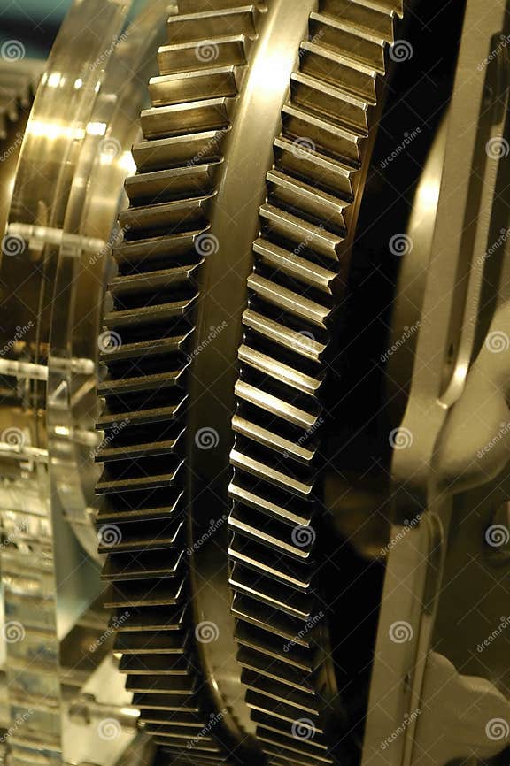 Golden Cogs stock image. Image of metal, interaction, circles - 1040473