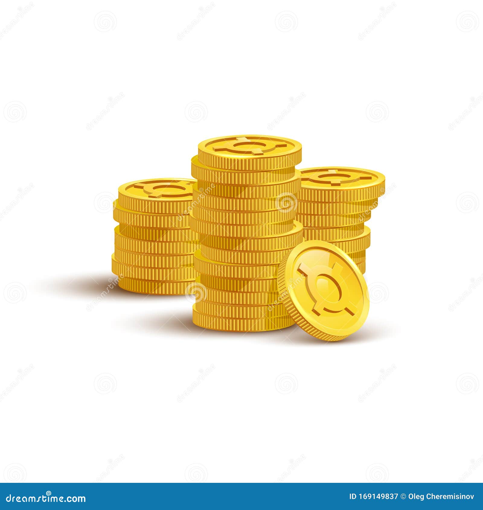 Golden Coin Stacks Realistic Vector Illustration Stock Vector ... Golden Coin Stacks Realistic Vector Illustration Stock Vector ...