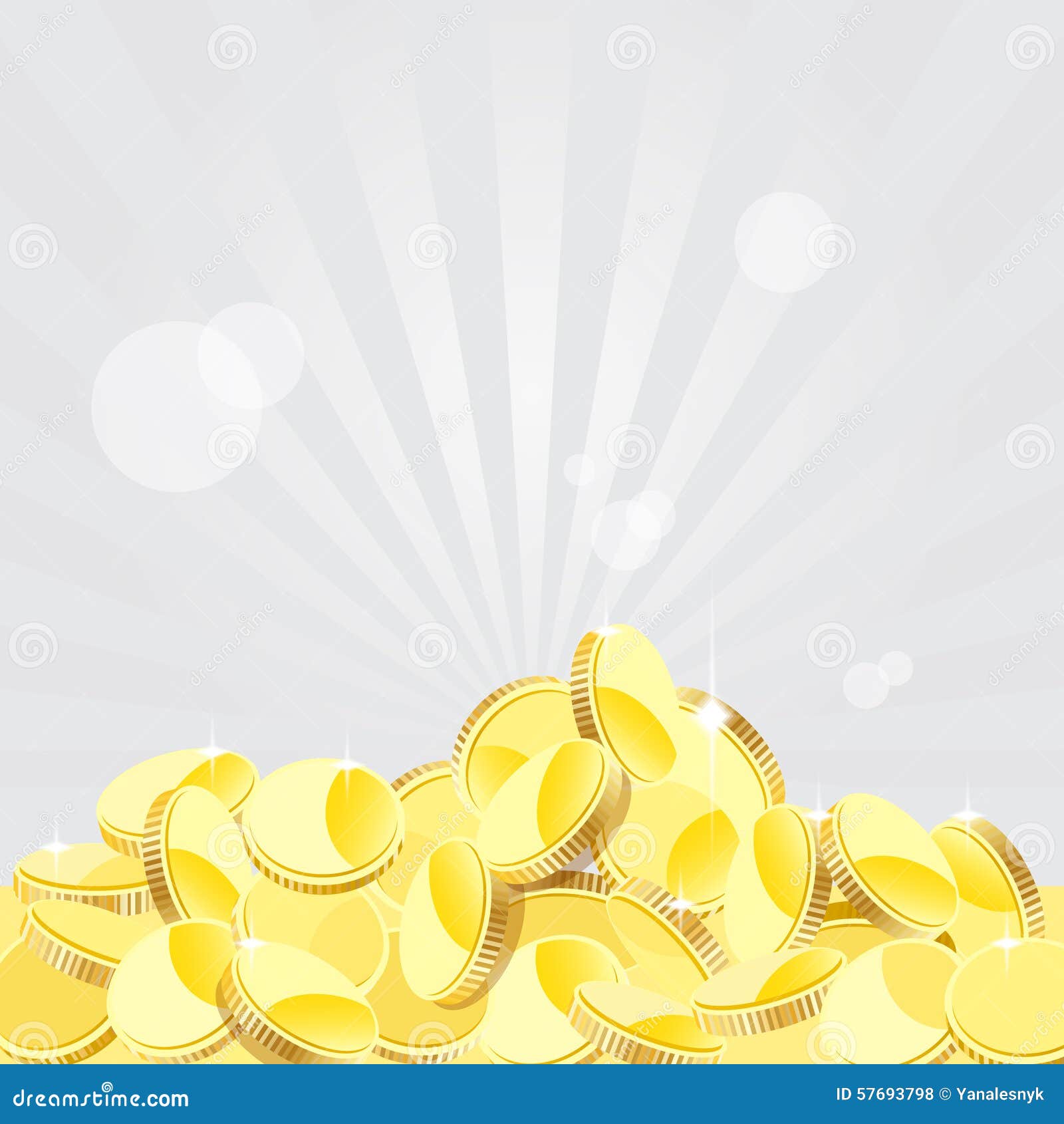Golden Coins Background , Vector Illustration Stock Vector ...